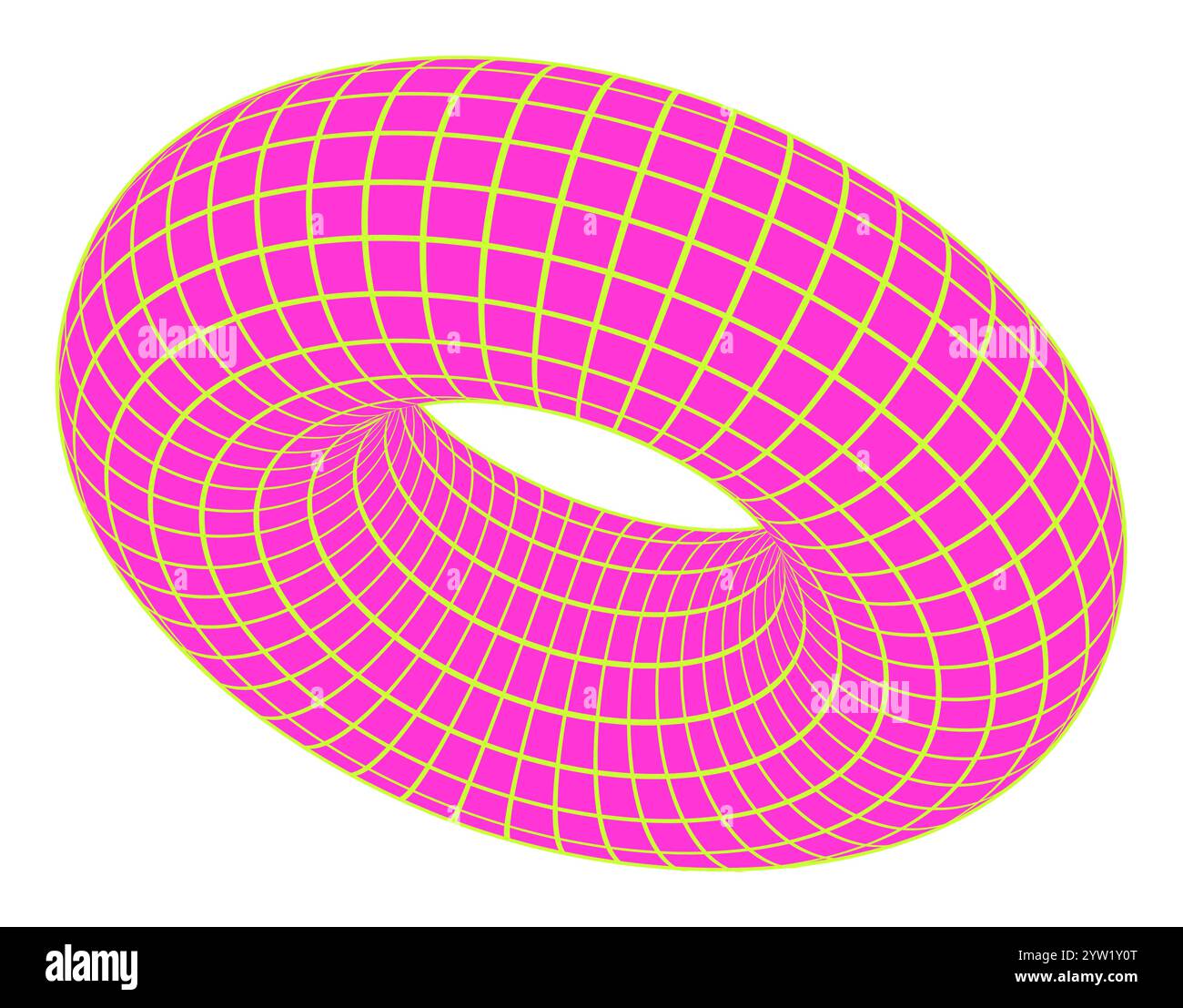 Abstract futuristic wireframe torus shape hi-res stock photography and ...