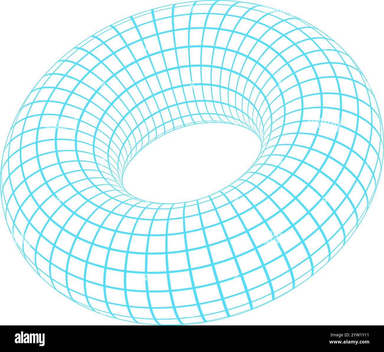 Geometric 3d mesh donut Cut Out Stock Images & Pictures - Alamy