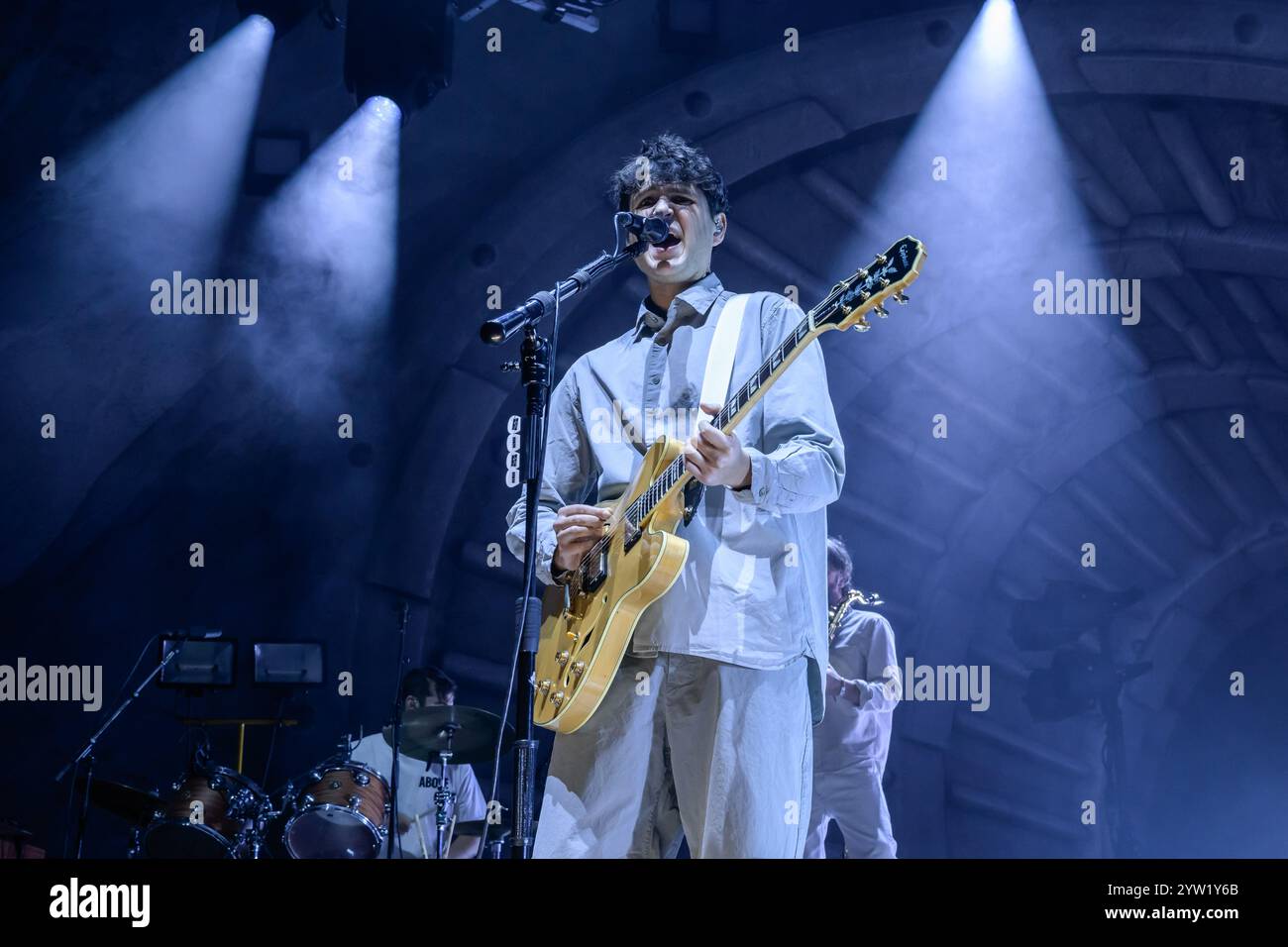 Glasgow, UK. 08th Dec, 2024. Ezra Koenig of Vampire Weekend performs ...