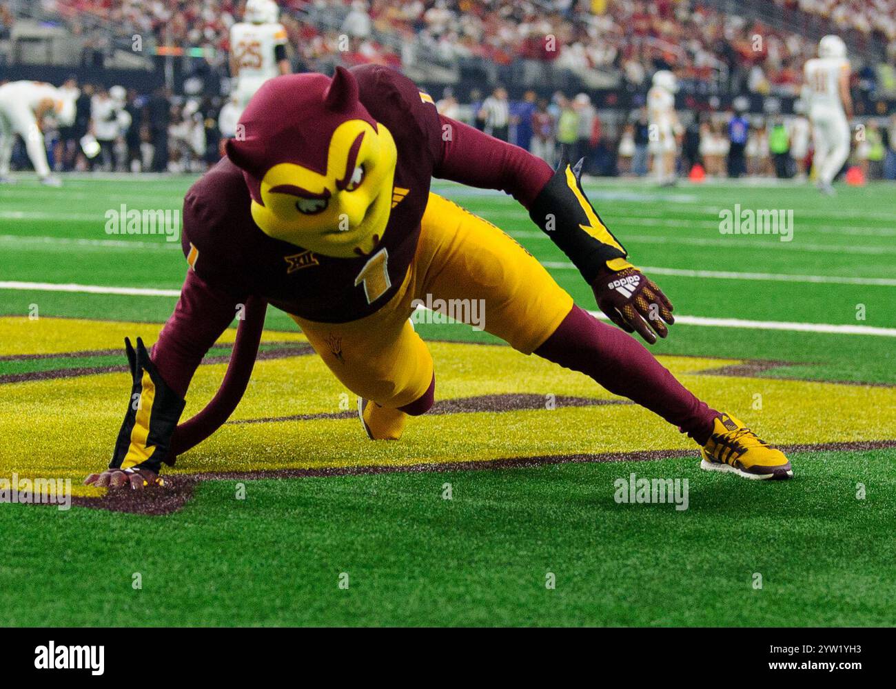 Arlington, Texas, USA. 7th Dec, 2024. Arizona State Sun Devils mascot ...