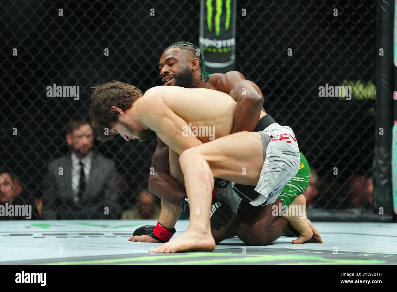 LAS VEGAS, NV -DECEMBER 7:Movsar Evloev and Aljamain Sterling meet in ...
