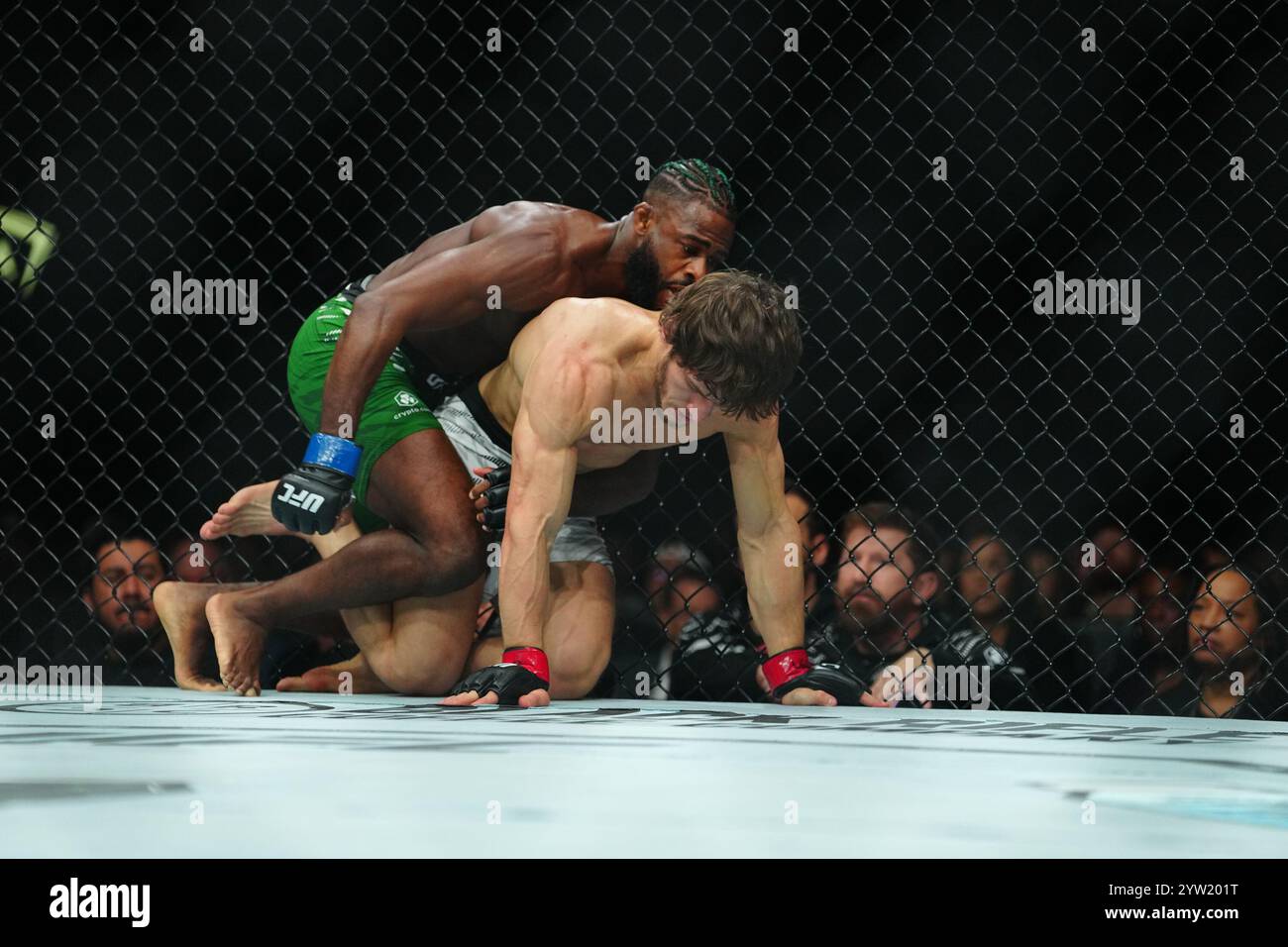 LAS VEGAS, NV -DECEMBER 7:Movsar Evloev and Aljamain Sterling meet in ...