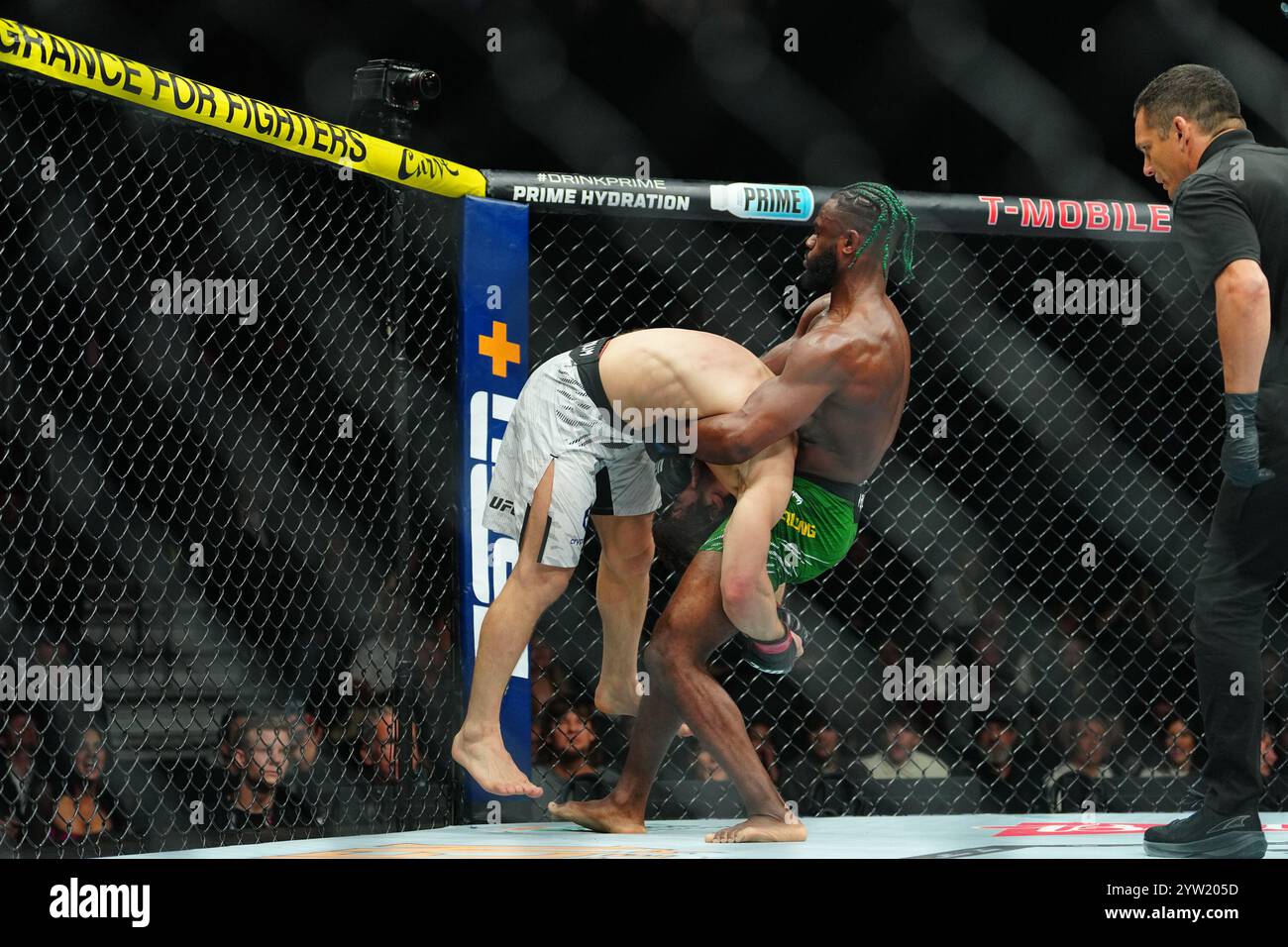 LAS VEGAS, NV -DECEMBER 7:Movsar Evloev and Aljamain Sterling meet in ...