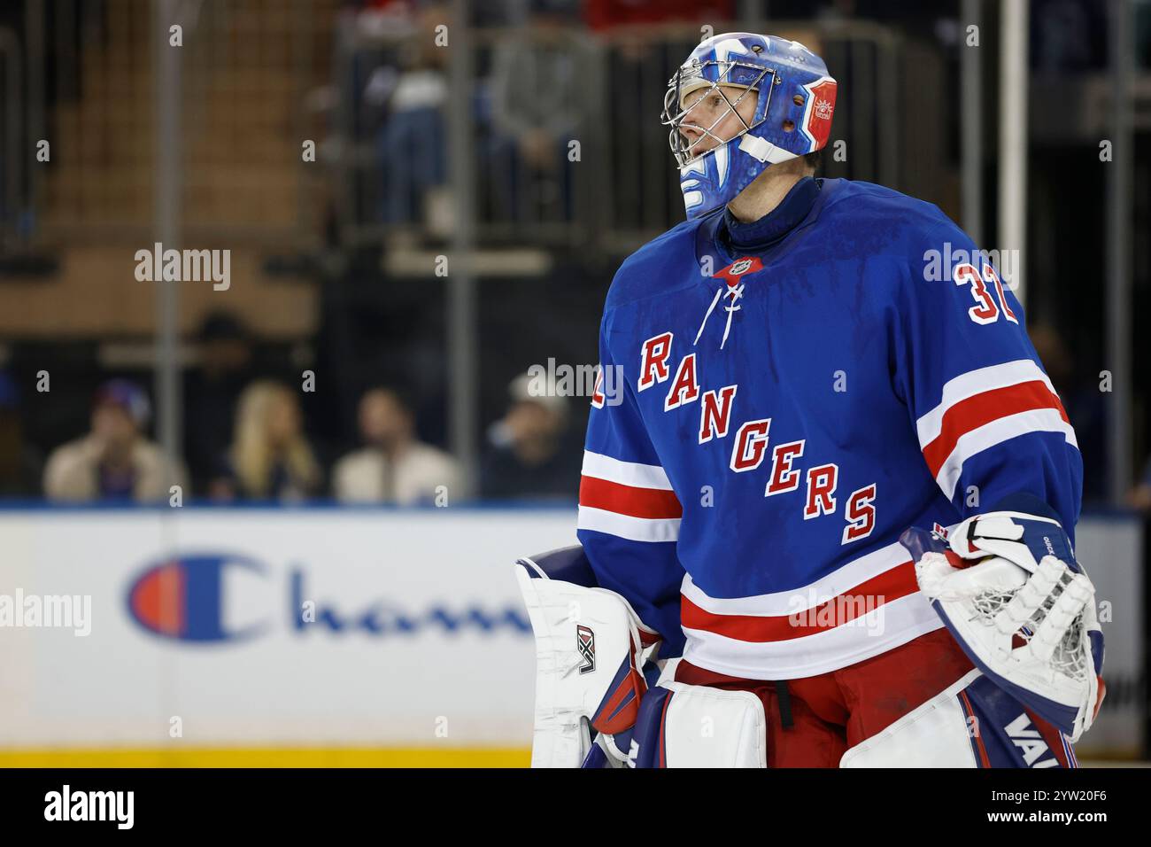 New York Rangers goaltender Jonathan Quick in action against the ...