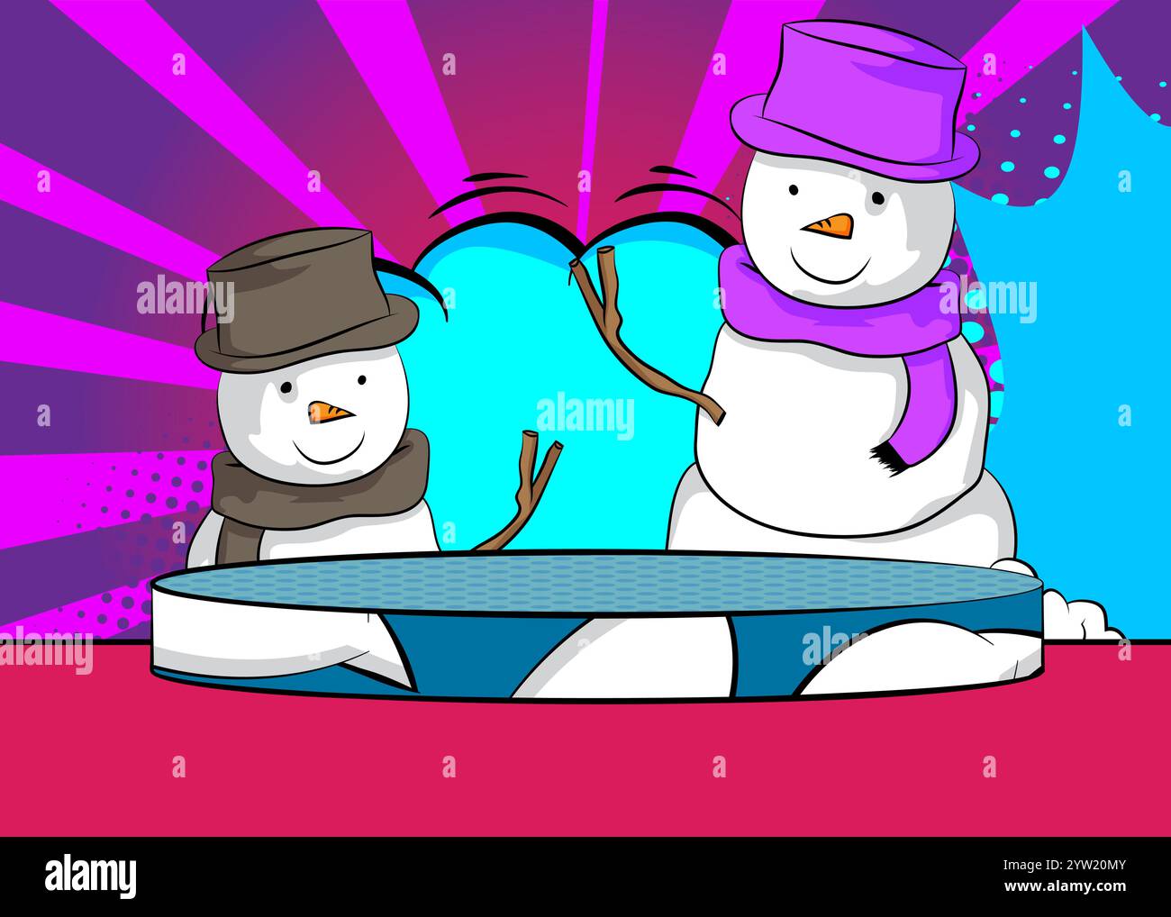 Comic Book Product podium stage for mockup presentation with Snowman ...