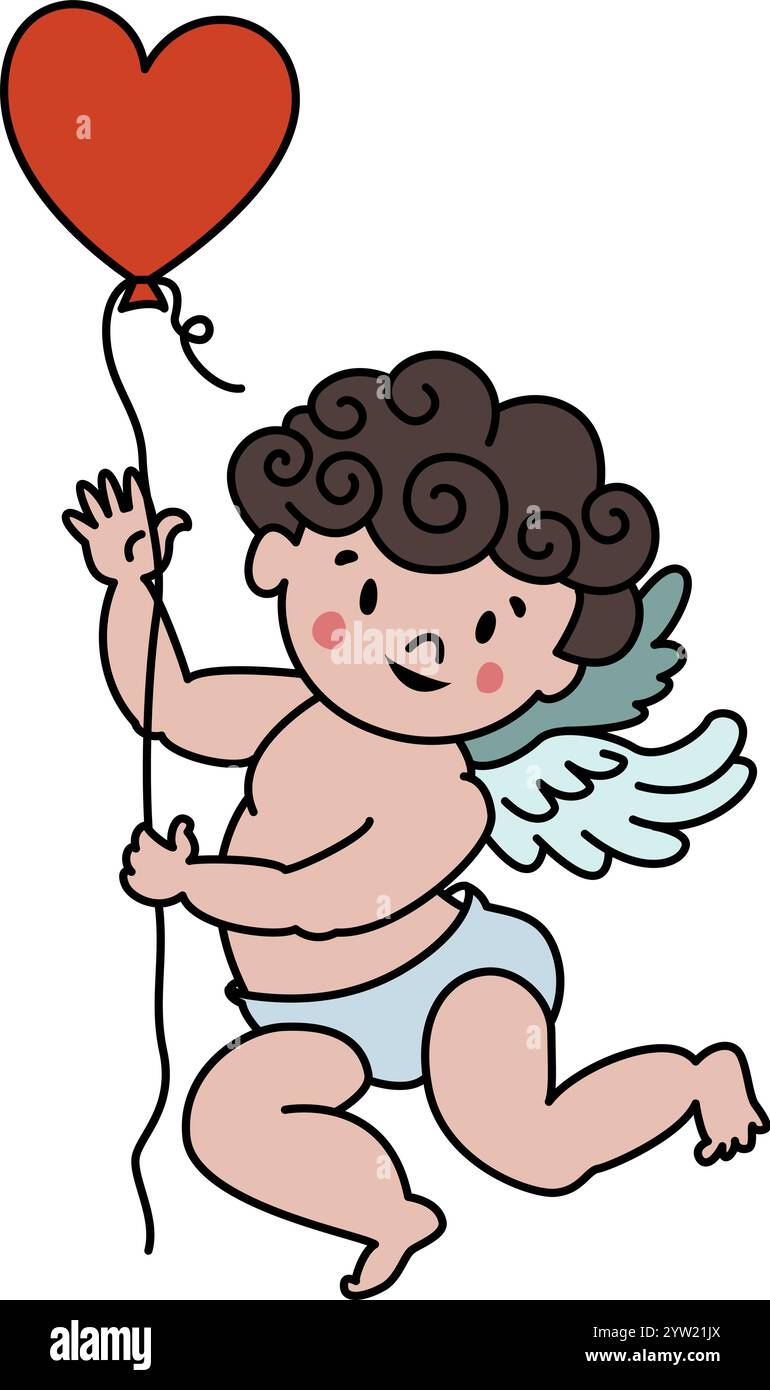Cupid and Balloon Design vector Stock Vector Image & Art - Alamy