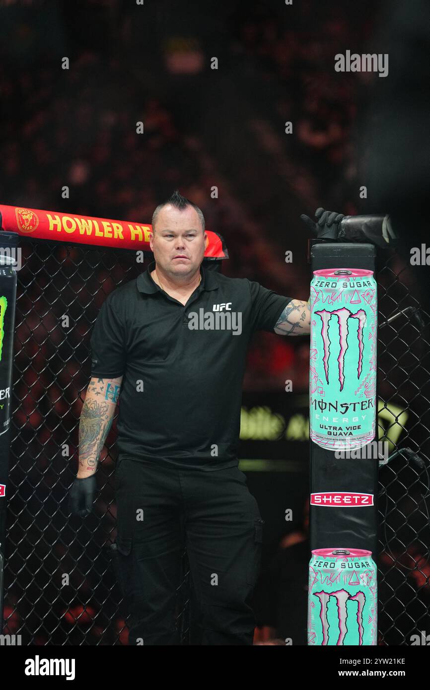 LAS VEGAS, NV -DECEMBER 7:Shavkat Rakhmonov and Ian Machado Garry meet ...