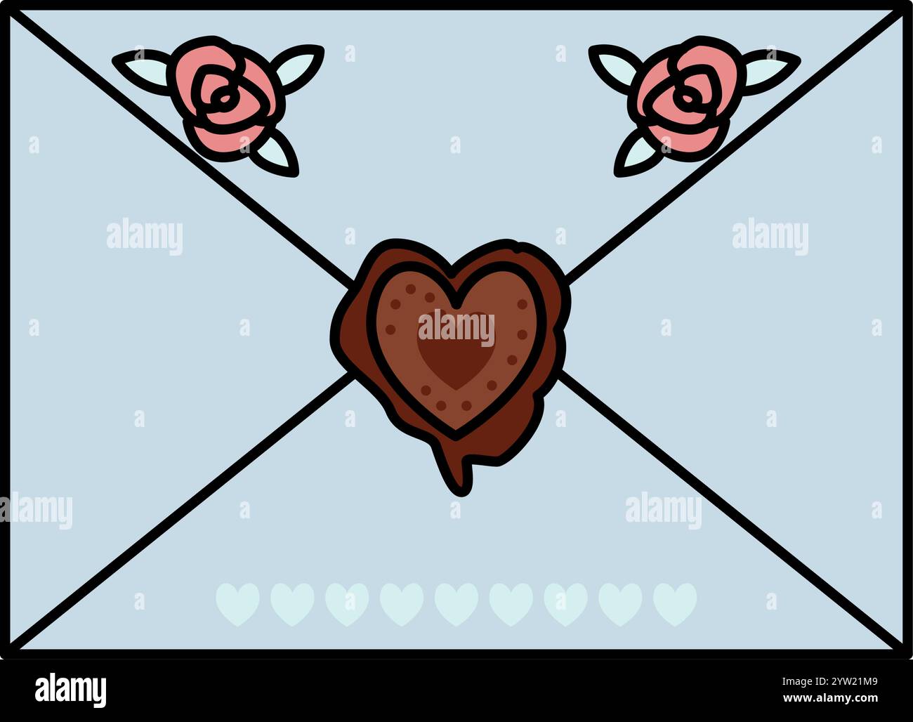 Floral Envelope with Seal vector Stock Vector Image & Art - Alamy