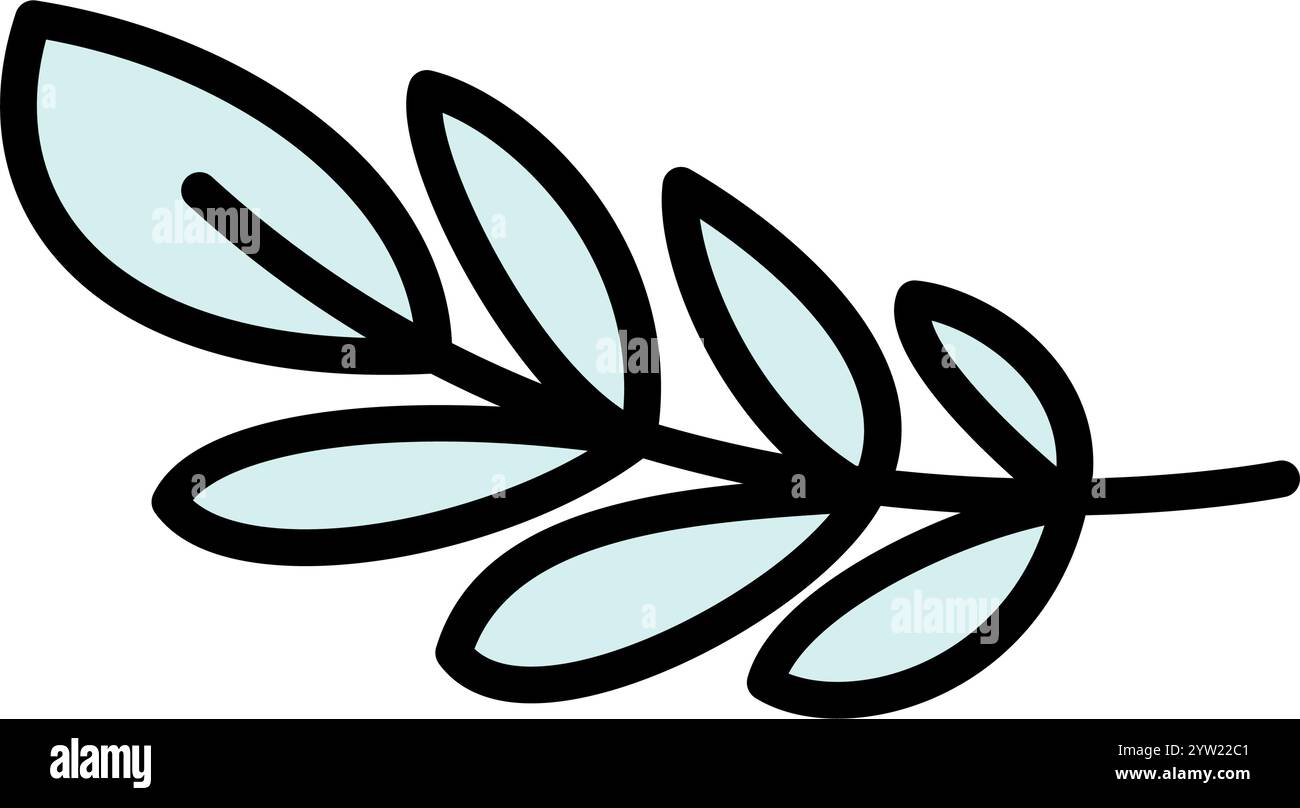 Elegant Minimal Leaf Illustration vector Stock Vector Image & Art - Alamy