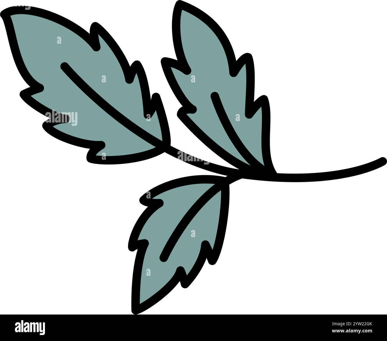Classic Green Leaf Cluster vector Stock Vector Image & Art - Alamy