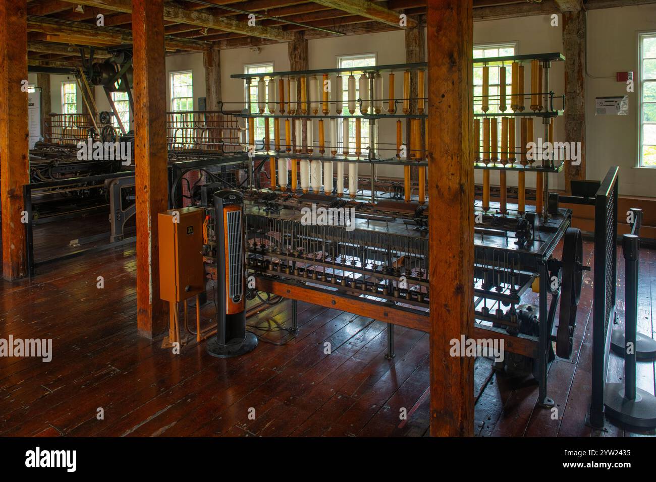 Loom in Wilkinson Mill building in Old Slater Mill National Historic ...