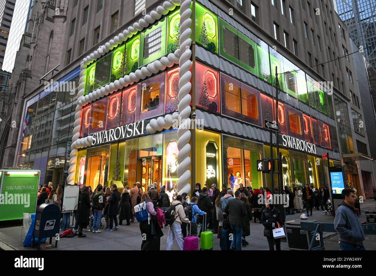 A view of the Swarovski store on Fifth Avenue on December 8, 2024 in ...