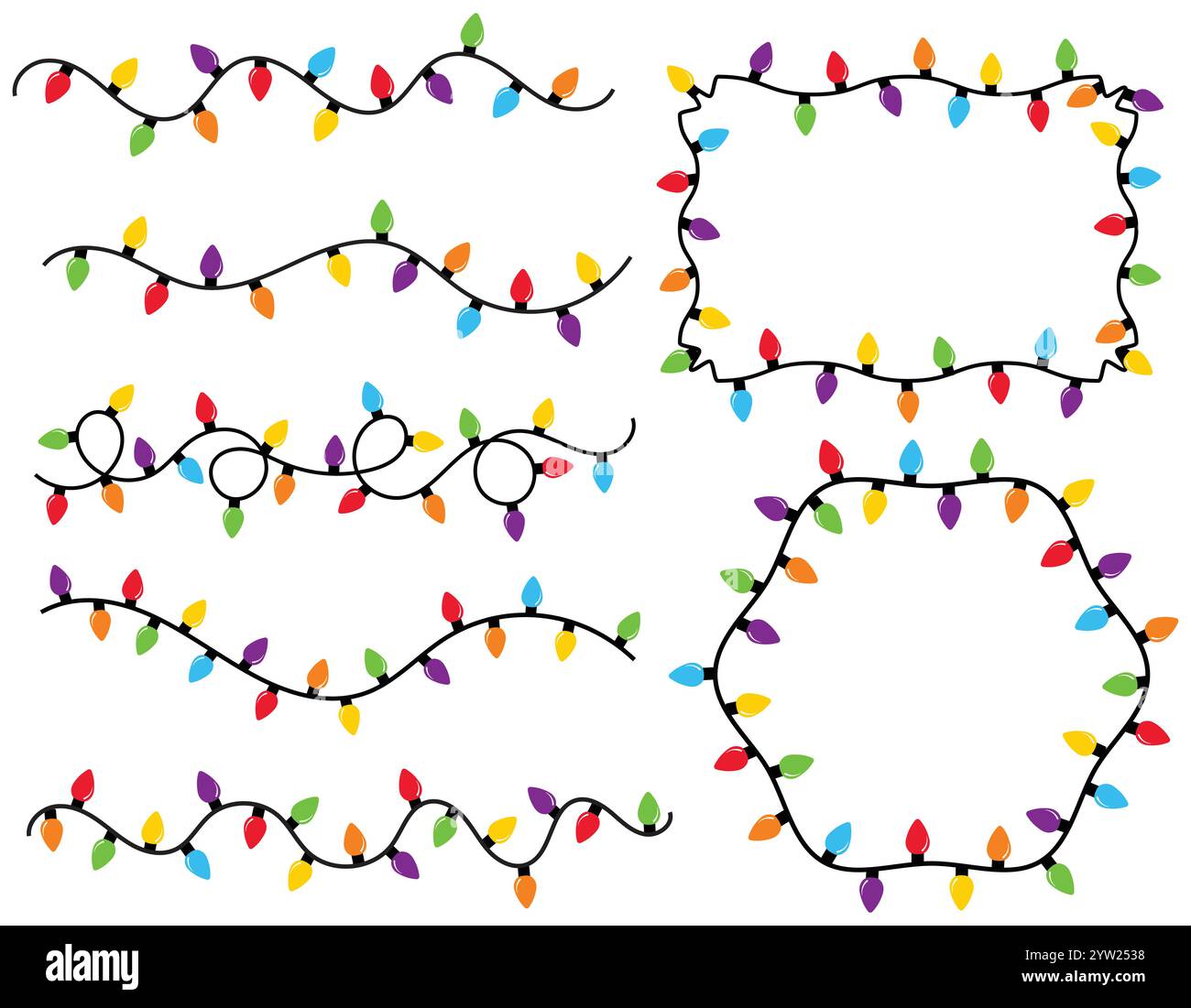 Christmas lights bulbs isolated Stock Vector Images - Alamy
