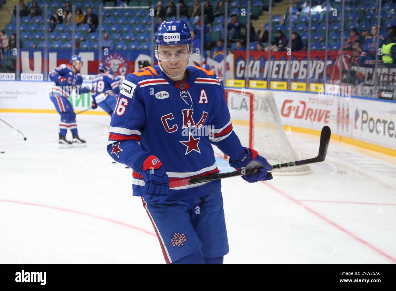Saint Petersburg, Russia. 08th Dec, 2024. Sergei Plotnikov (16) SKA Hockey Club seen in action ...