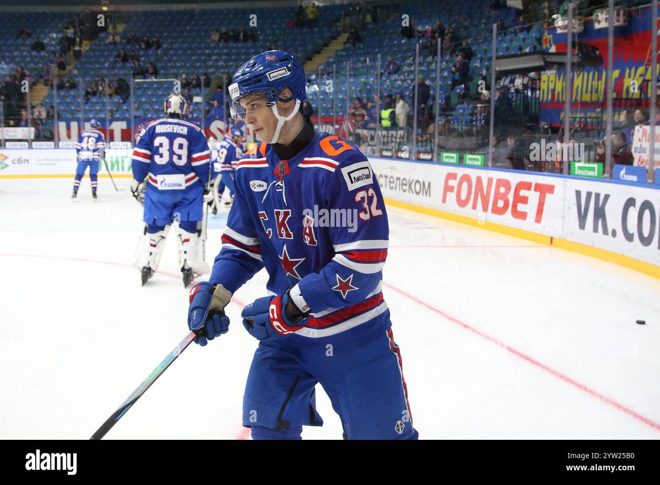 Saint Petersburg, Russia. 08th Dec, 2024. Timur Kol (32) SKA Hockey ...