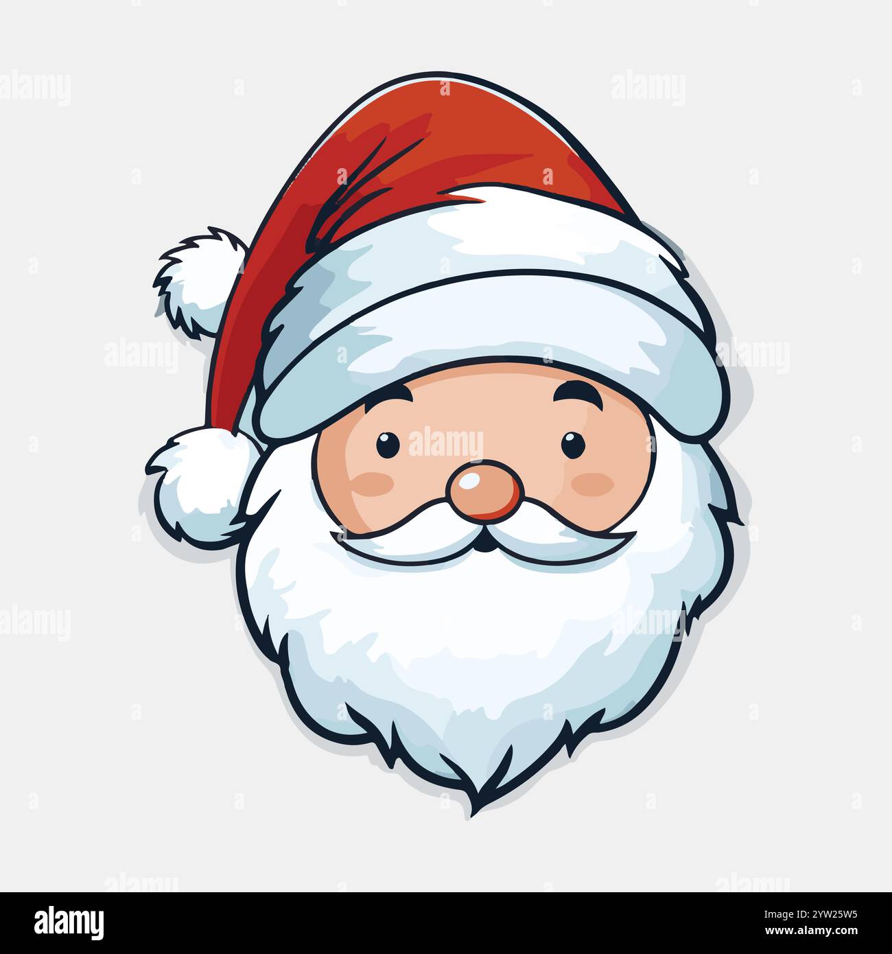 Ribbon face cartoon santa Stock Vector Images - Alamy