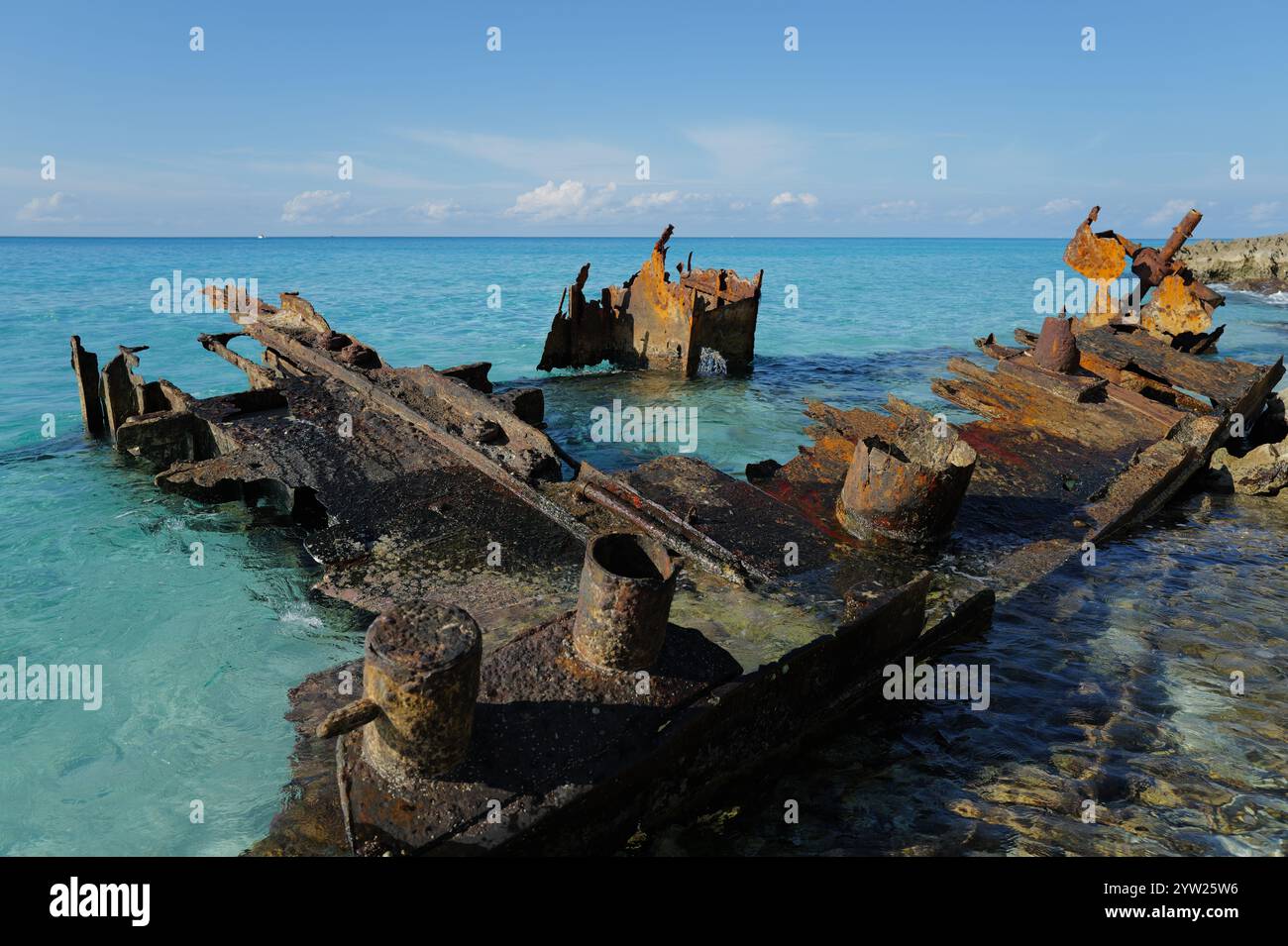 Along the Queen's Highway in Alice Town, Bimini in the Bahamas - famous ...