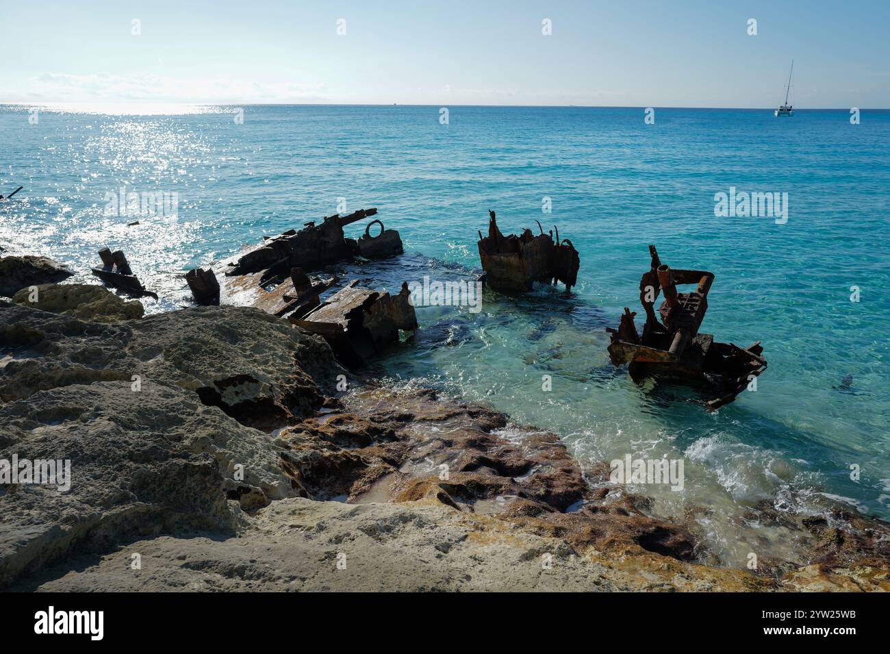 Along the Queen's Highway in Alice Town, Bimini in the Bahamas - famous ...