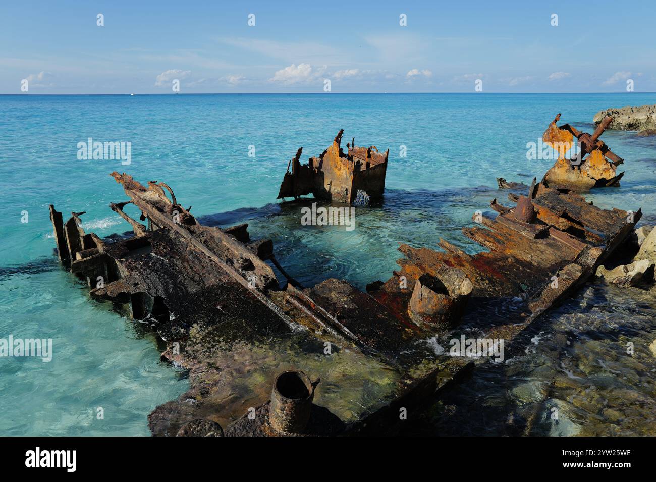 Along the Queen's Highway in Alice Town, Bimini in the Bahamas - famous ...