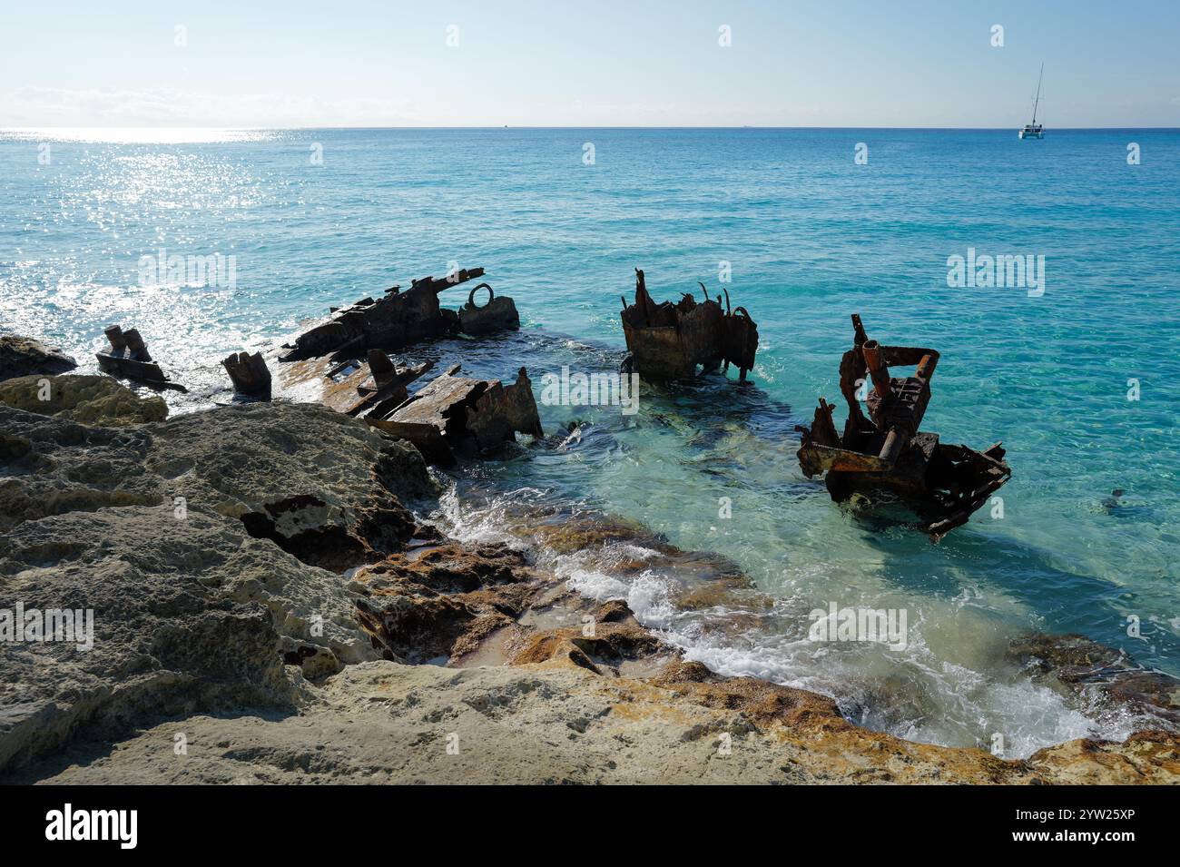 Along the Queen's Highway in Alice Town, Bimini in the Bahamas - famous ...