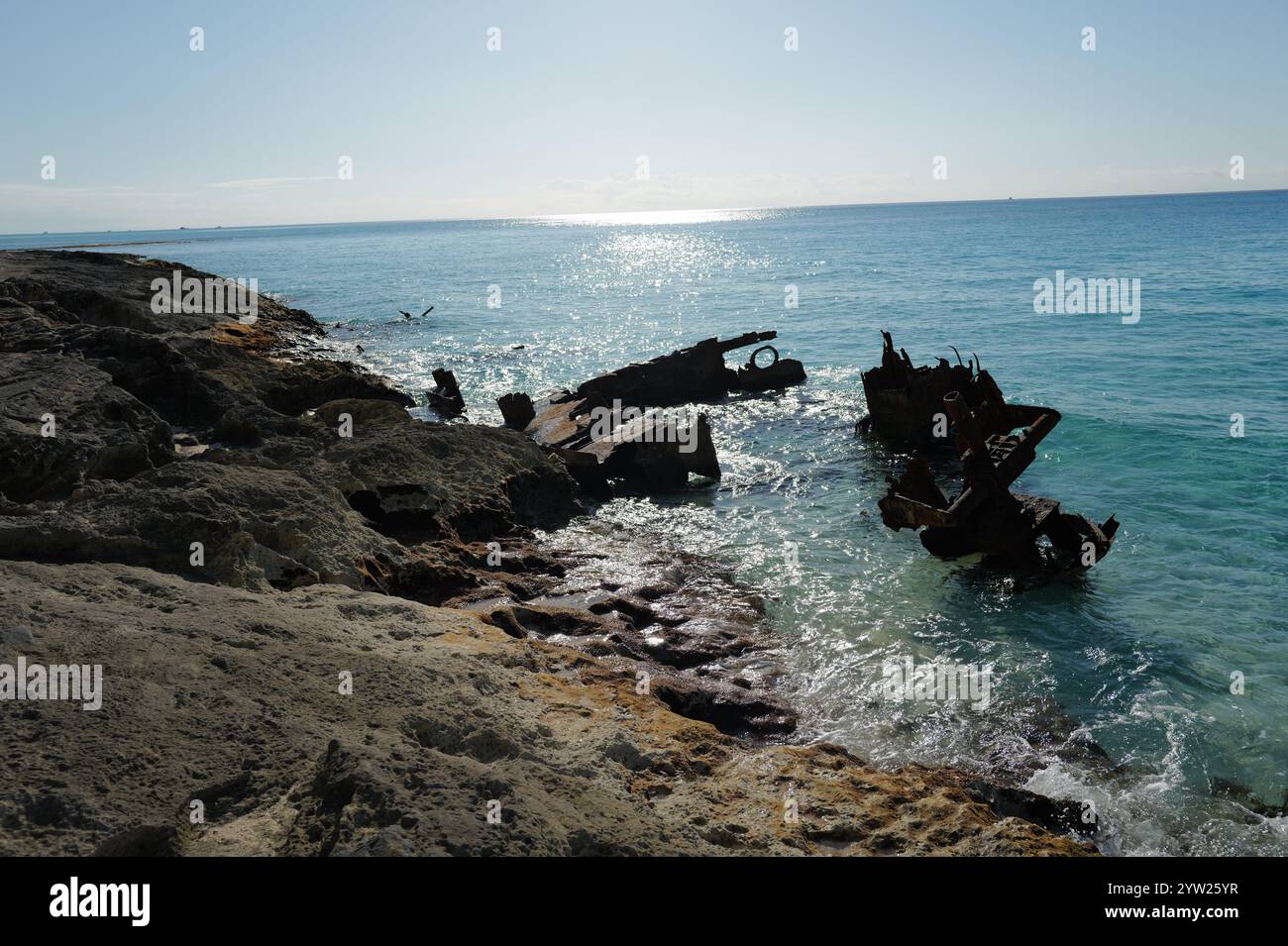 Along the Queen's Highway in Alice Town, Bimini in the Bahamas - famous ...