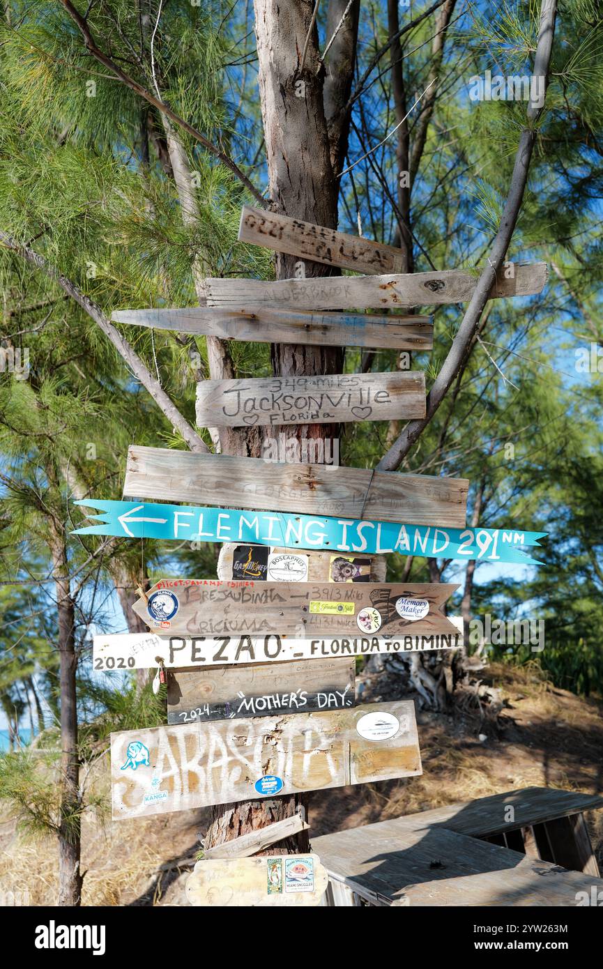 Along the Queen's Highway in Alice Town, Bimini in the Bahamas - famous ...