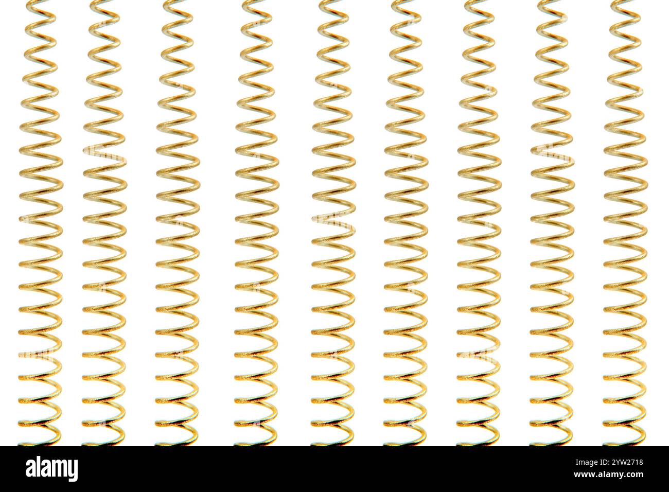 golden springs isolated on the white background Stock Photo - Alamy