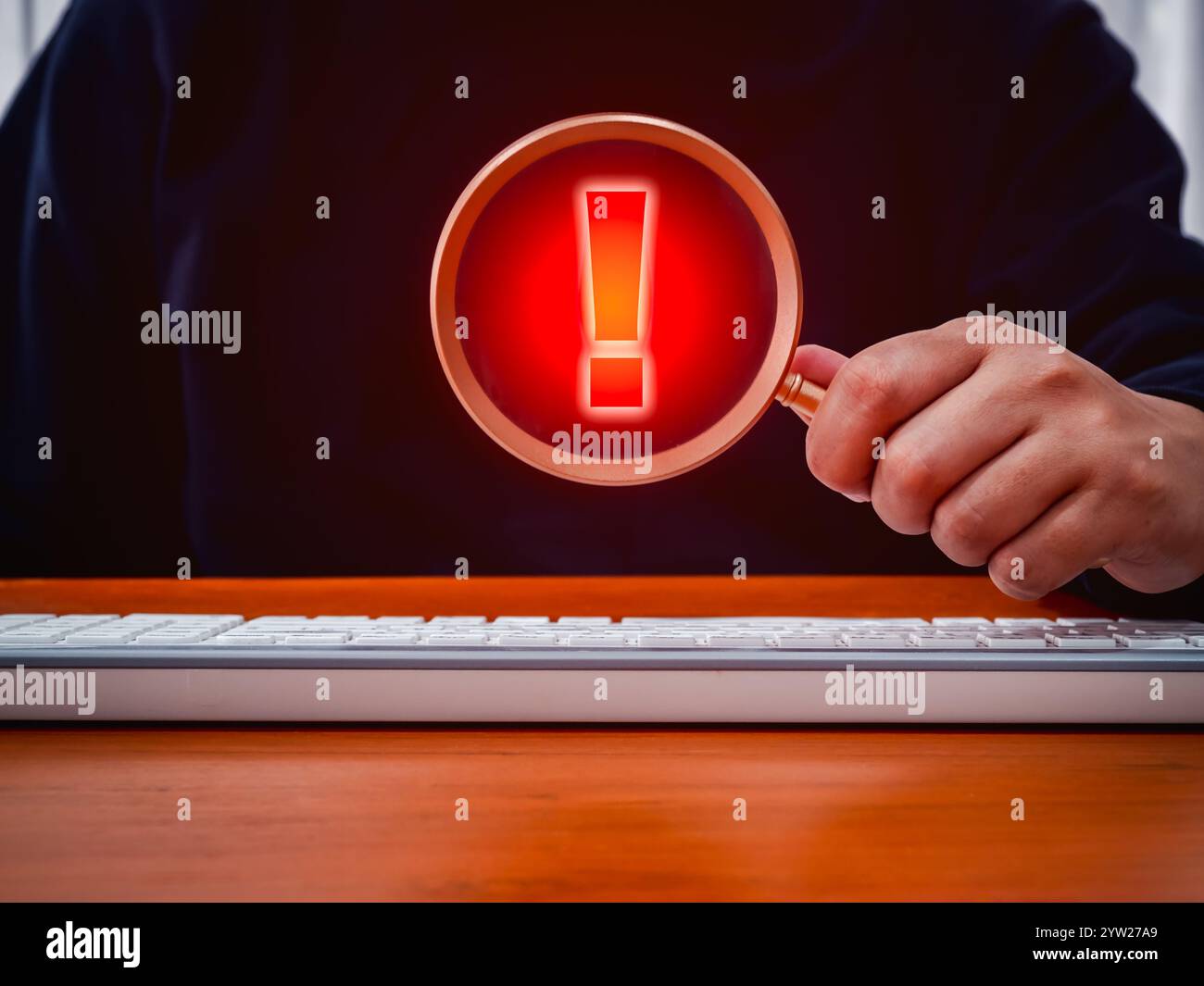 Caution Alert Fraud Red Exclamation Mark Icon System Hacked Error