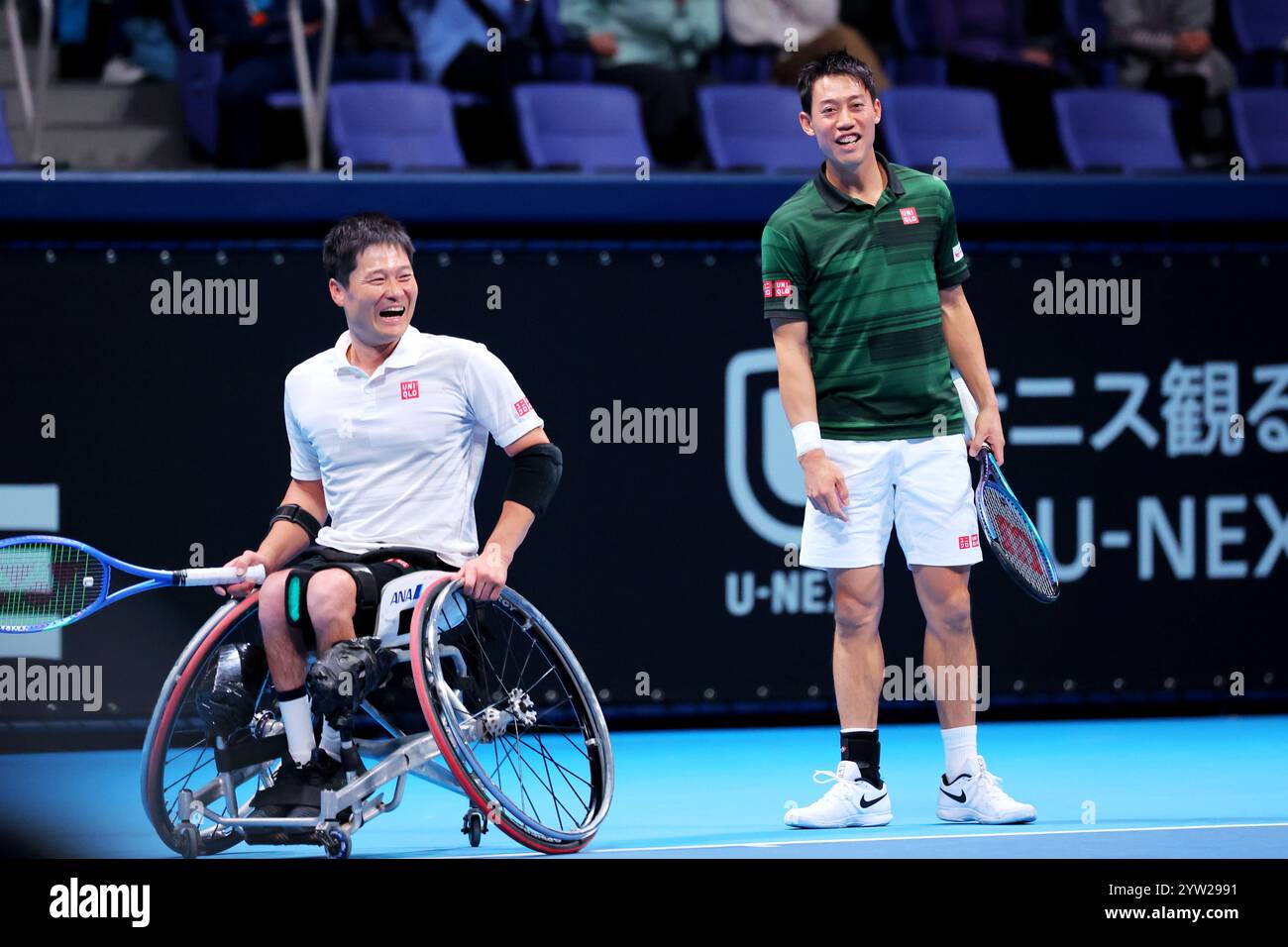 Ariake Coliseum, Tokyo, Japan. 8th Dec, 2024. (L-R) Shingo Kunieda, Kei ...