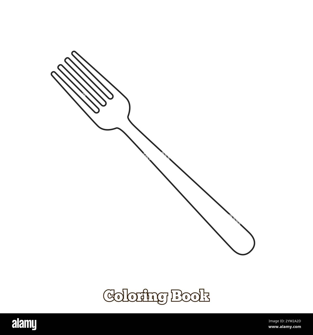 Fork Coloring Page Fork And Sausage Coloring Page