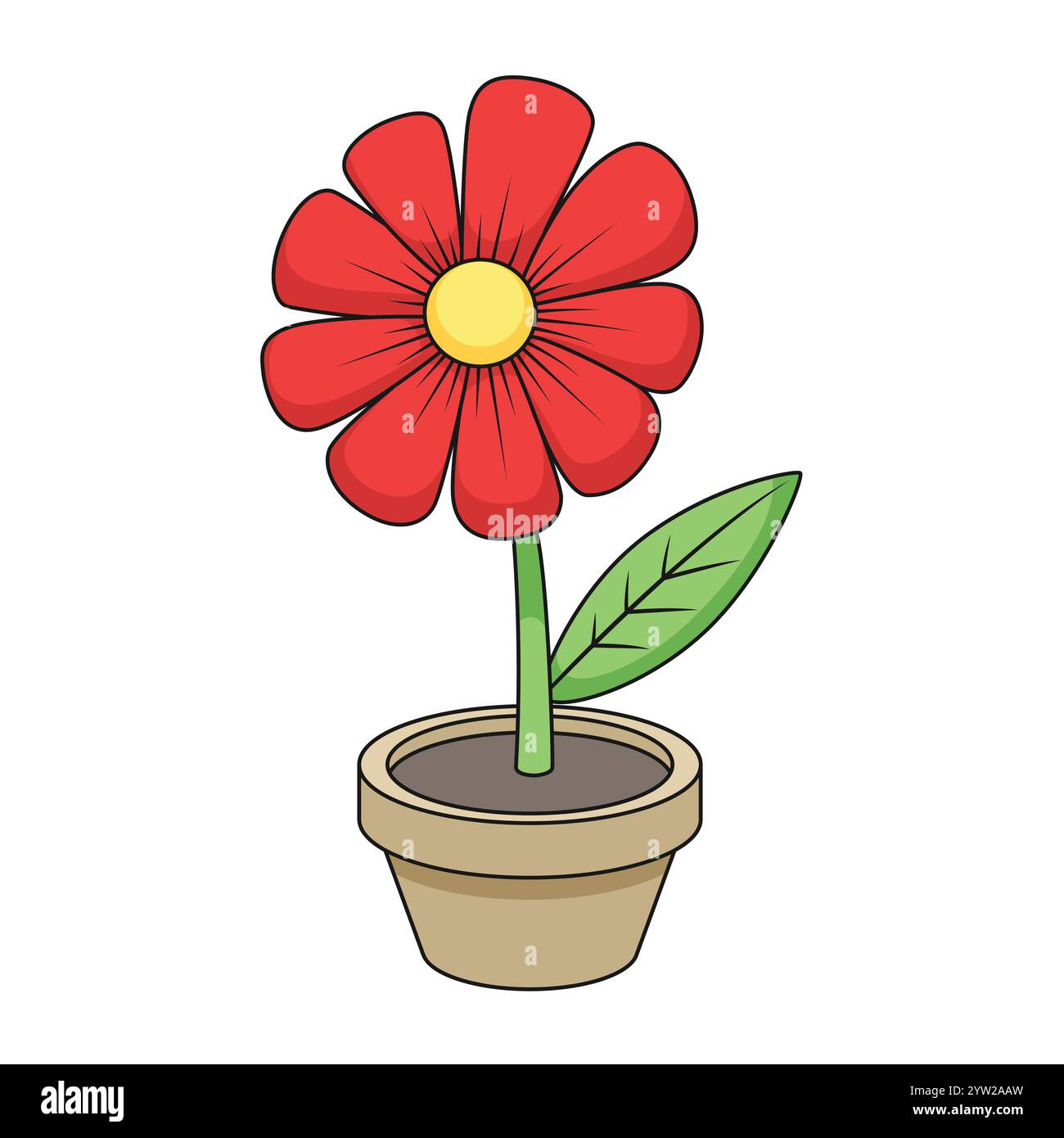 Flower cartoon vector illustration Stock Vector Image & Art - Alamy