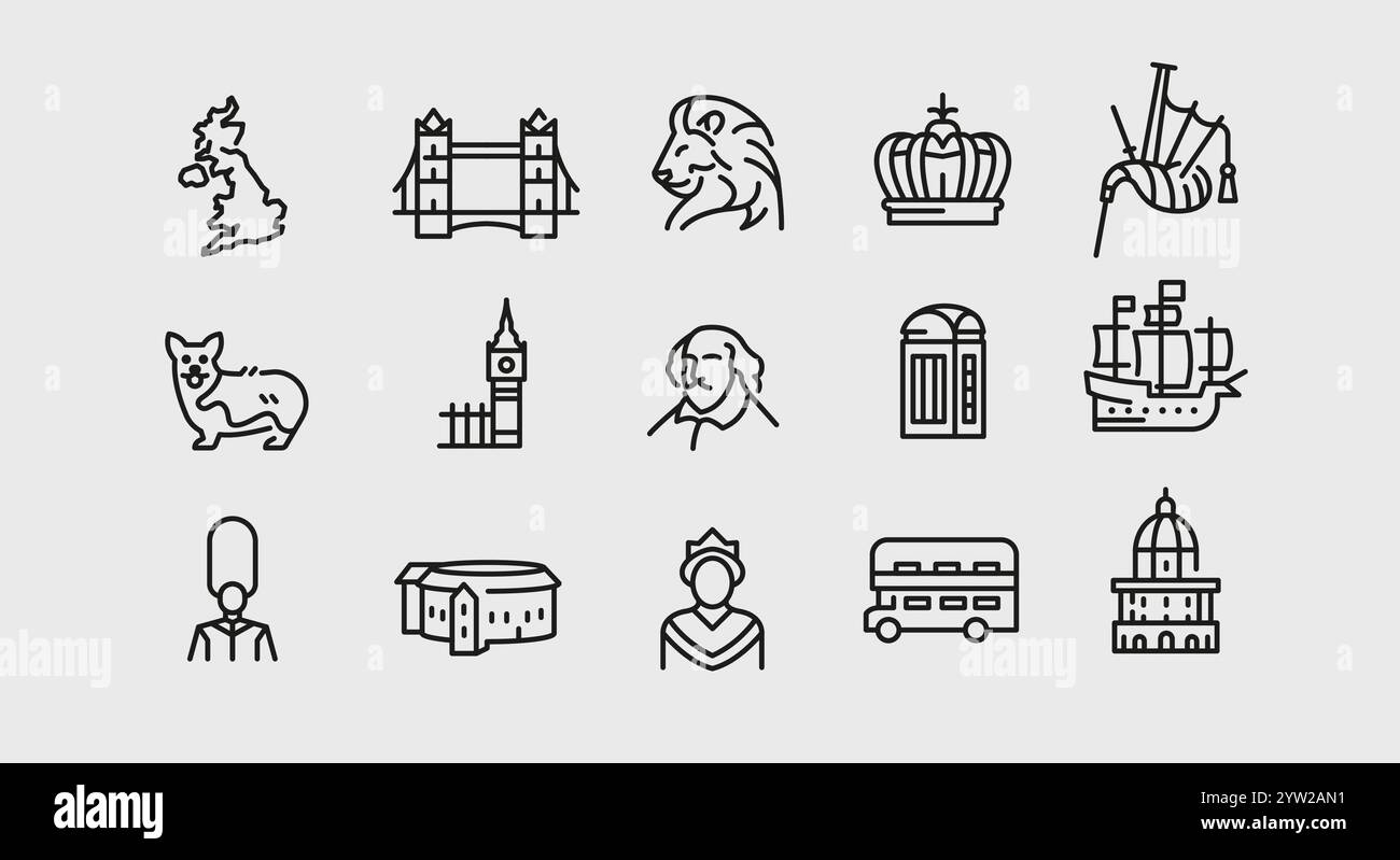 Kingdom palace icons set Stock Vector Images - Alamy