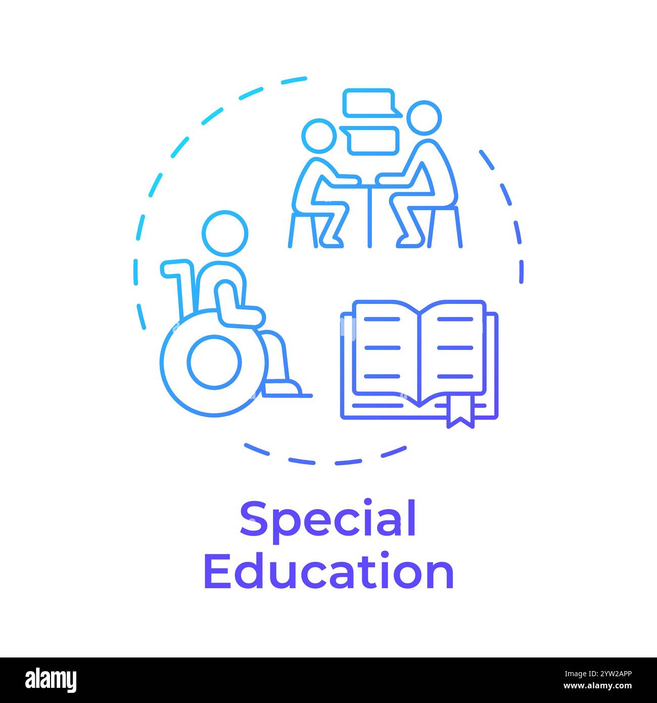 Special education blue gradient concept icon Stock Vector Image & Art ...