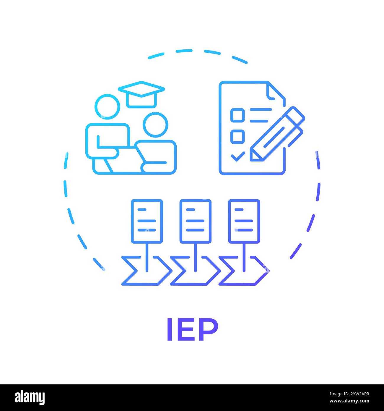 IEP blue gradient concept icon Stock Vector Image & Art - Alamy