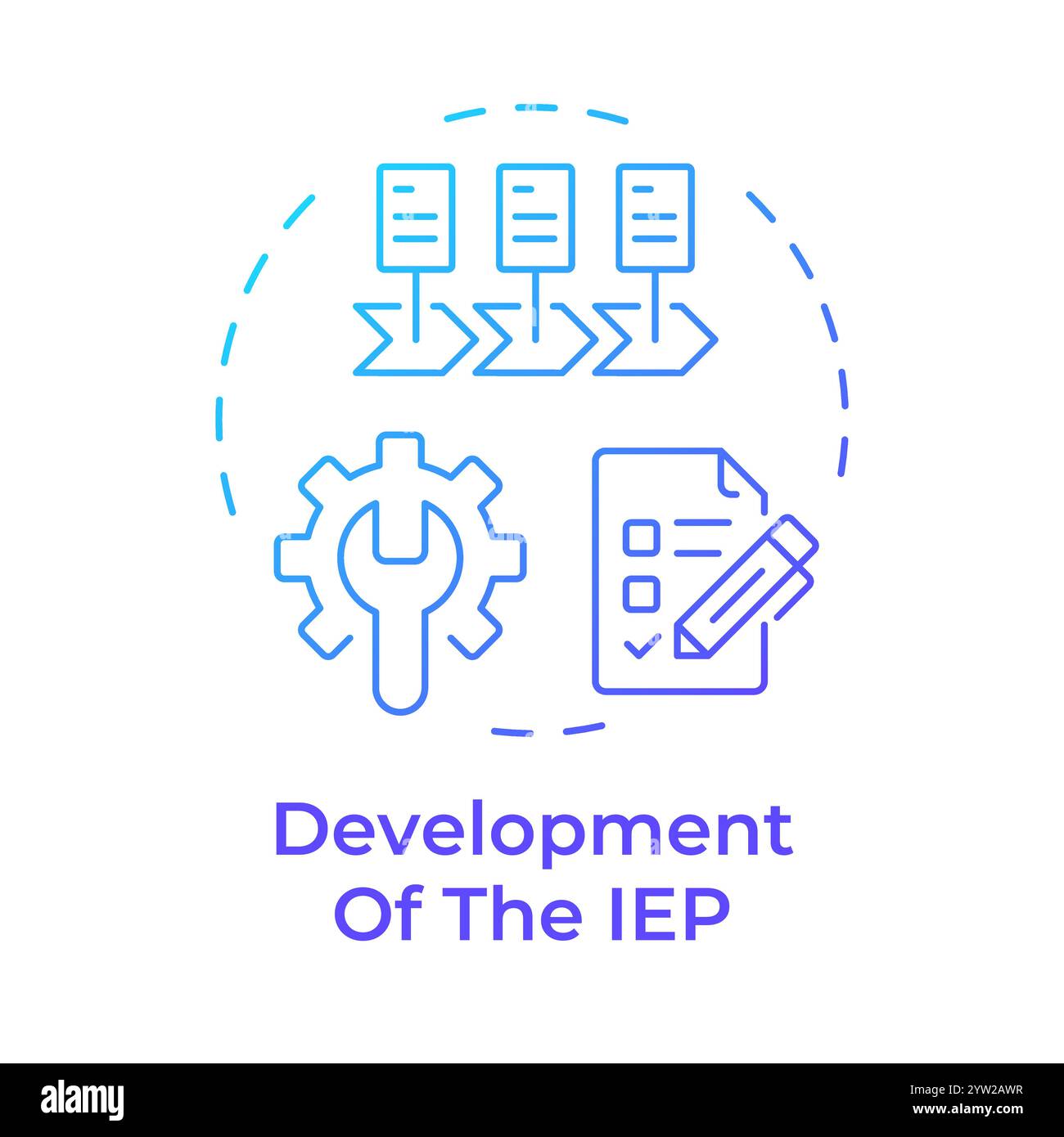 Development of iep blue gradient concept icon Stock Vector Image & Art ...