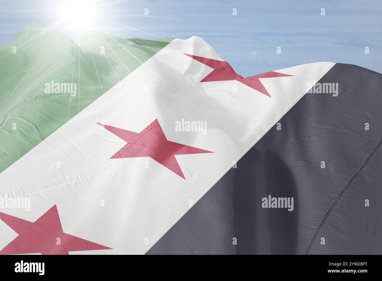 old Flag of the Syrian, revolution Stock Photo - Alamy