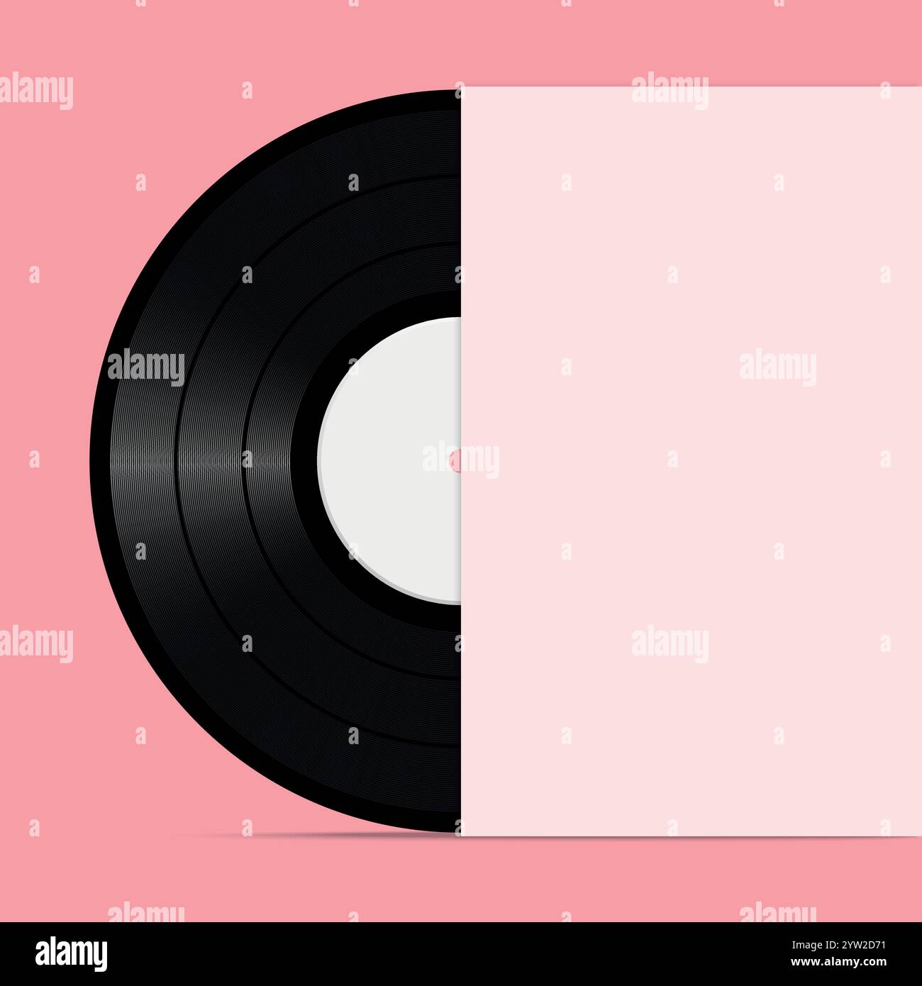 Realistic gramophone vinyl record with cover. Record vinyl disc. Vector ...