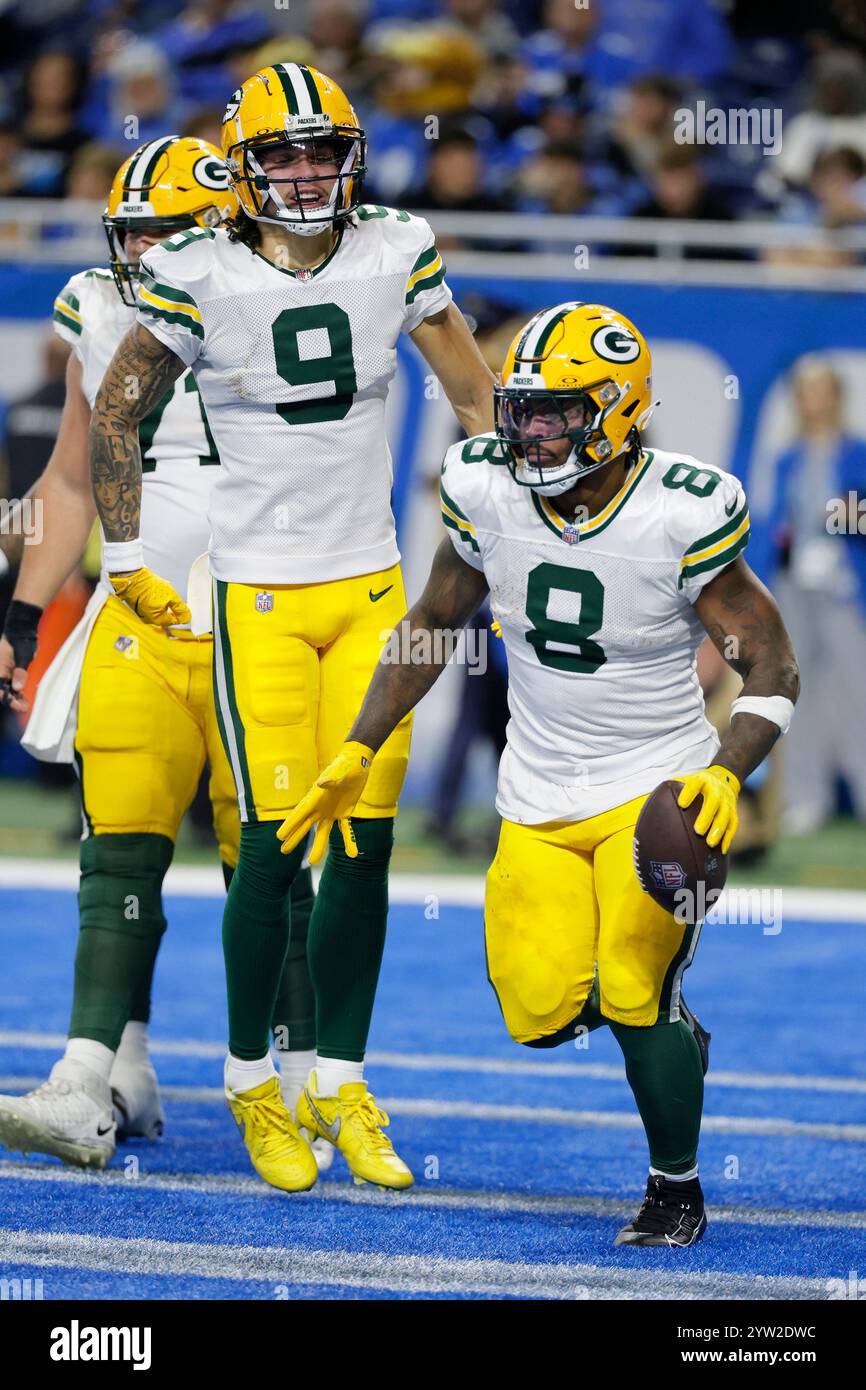Green Bay Packers wide receiver Christian Watson (9) celebrates a ...