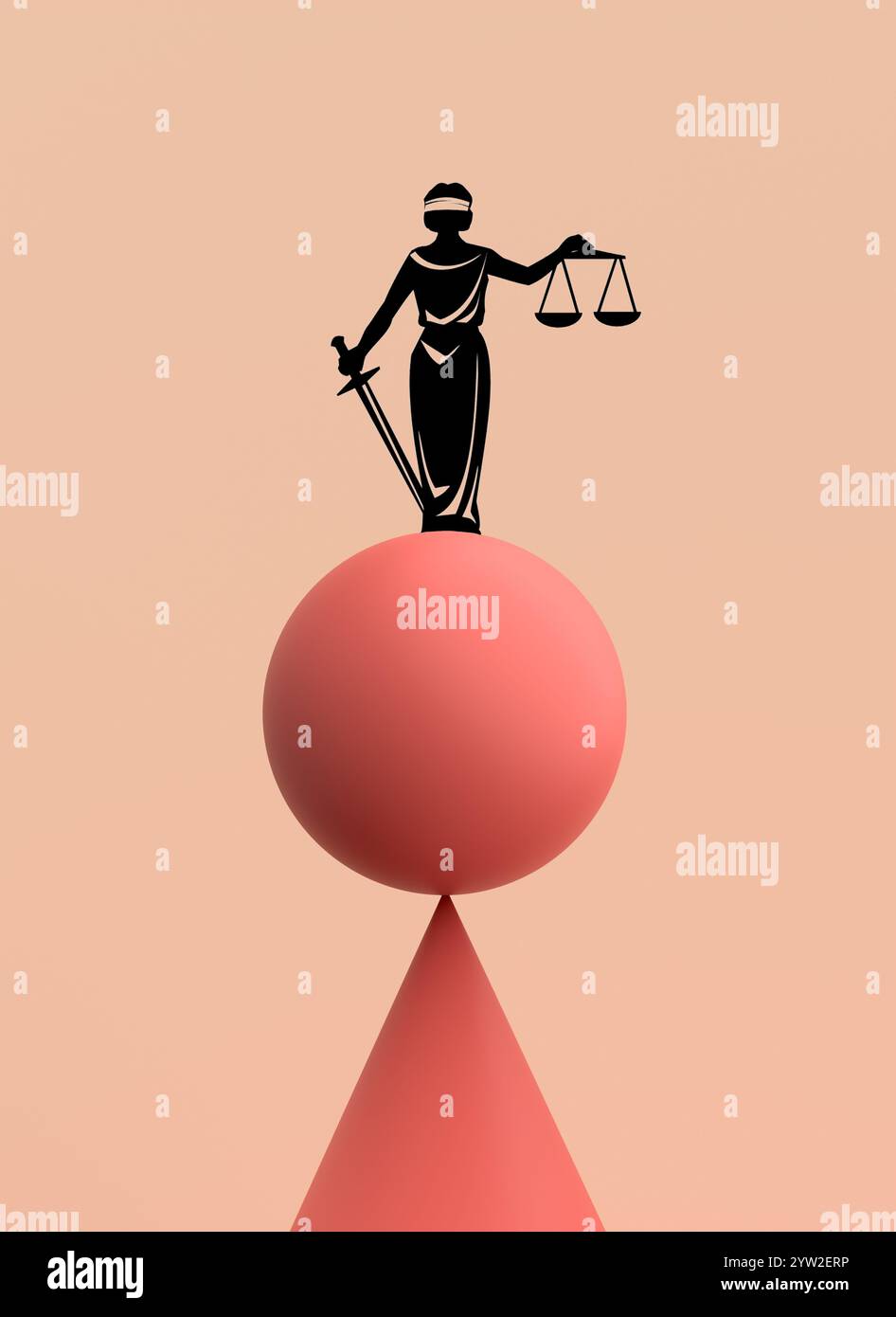 Minimalist composition featuring Themis, the goddess of justice ...