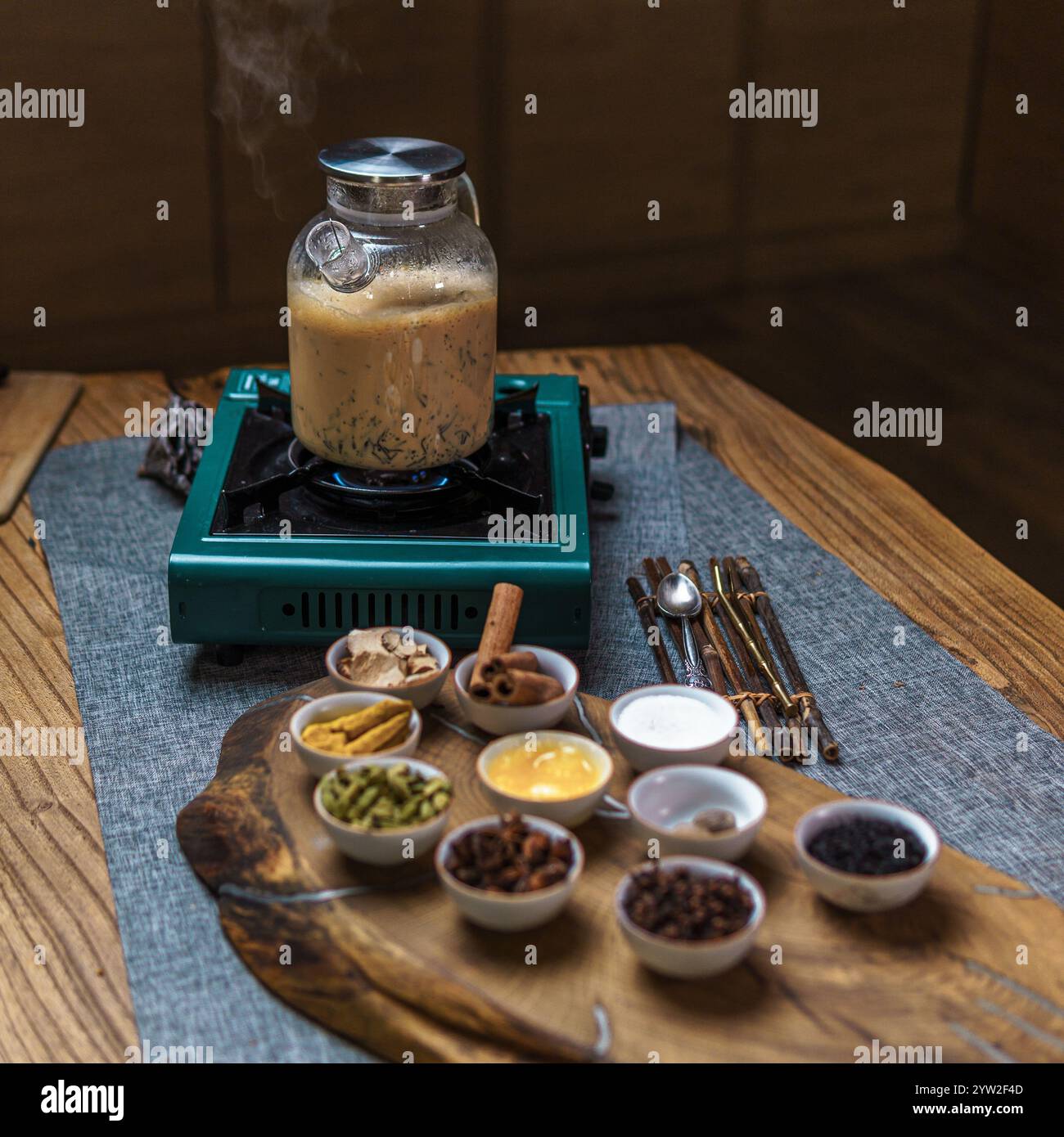Dive into the delightful art of brewing chai tea, infused with aromatic ...