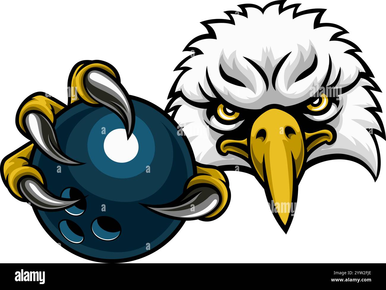 Eagle Hawk Bowling Ball Bald Eagles Mascot Stock Vector Image & Art - Alamy