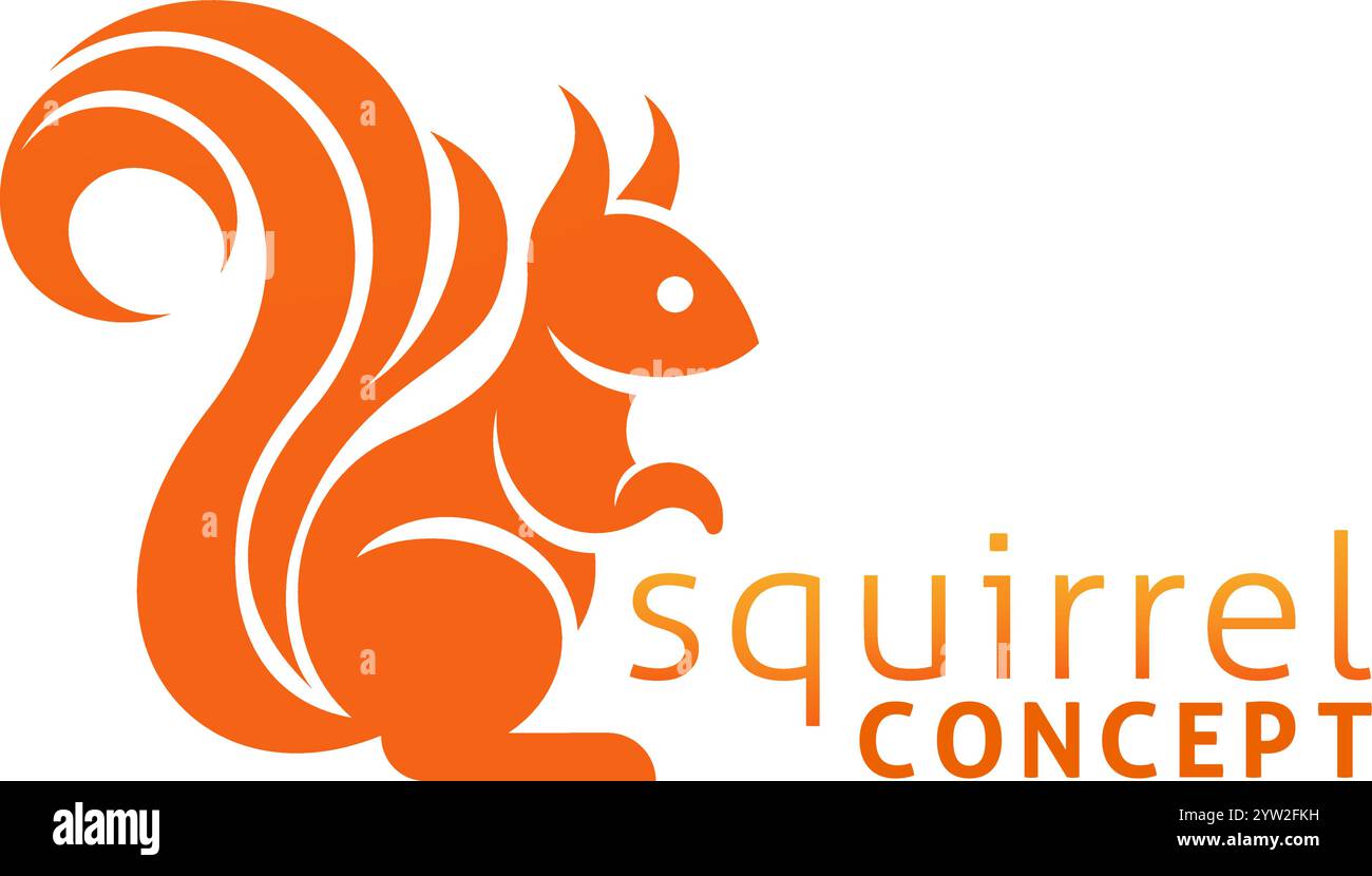 Red squirrel line illustration hi-res stock photography and images - Alamy