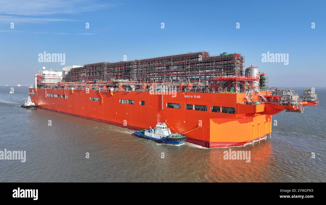 SUZHOU, CHINA - DECEMBER 9, 2024 - The NGUYA FLNG ship, China's first ...