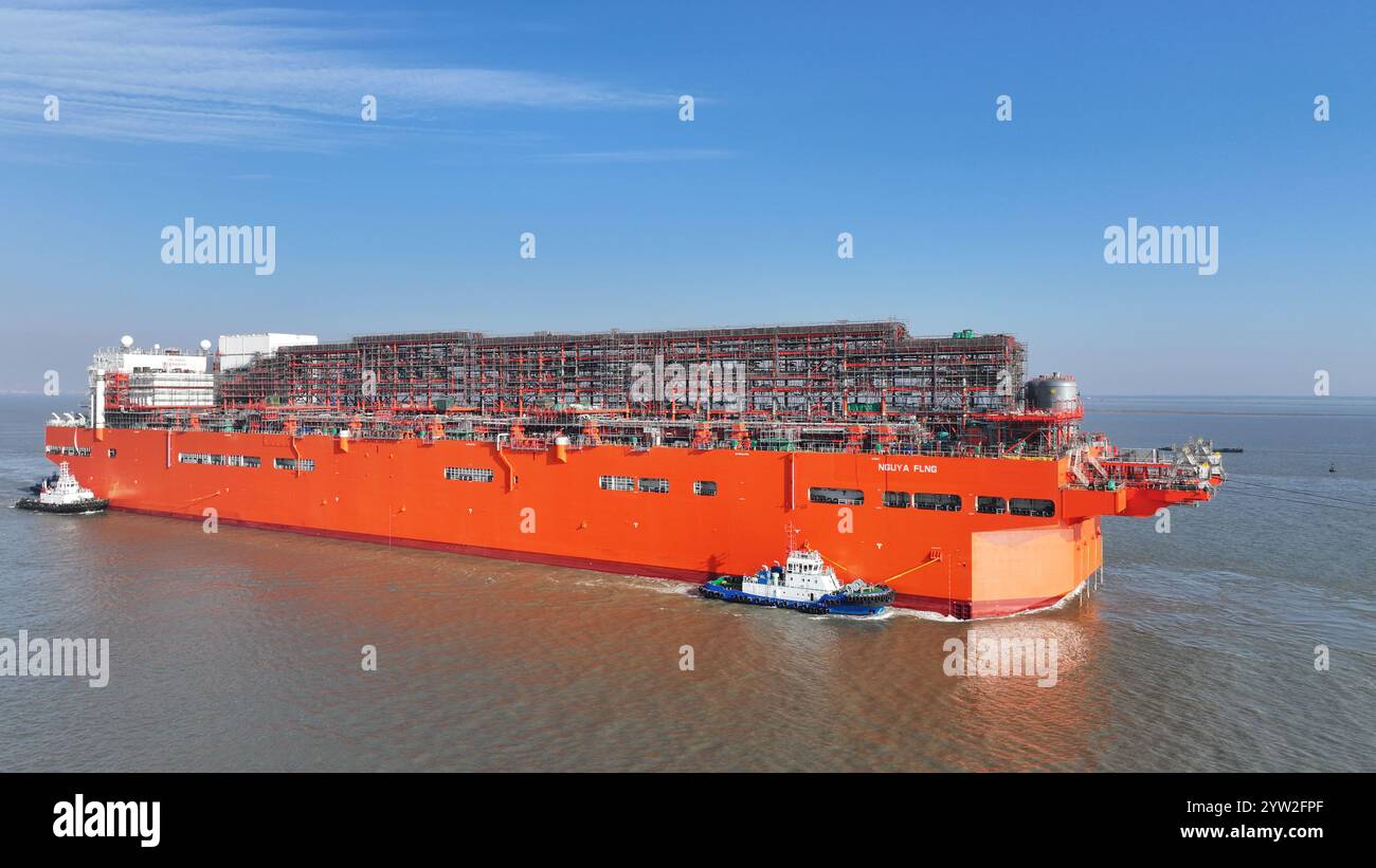 SUZHOU, CHINA - DECEMBER 9, 2024 - The NGUYA FLNG ship, China's first ...