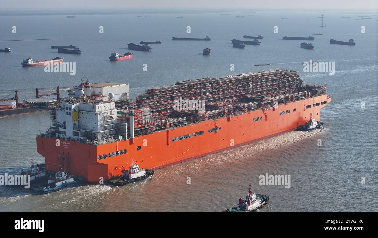SUZHOU, CHINA - DECEMBER 9, 2024 - The NGUYA FLNG ship, China's first ...