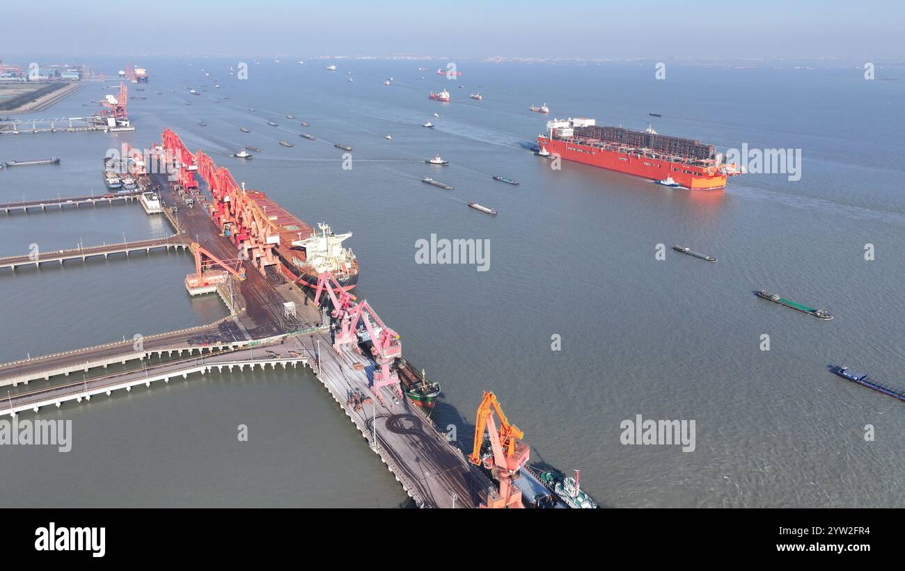 SUZHOU, CHINA - DECEMBER 9, 2024 - The NGUYA FLNG ship, China's first ...