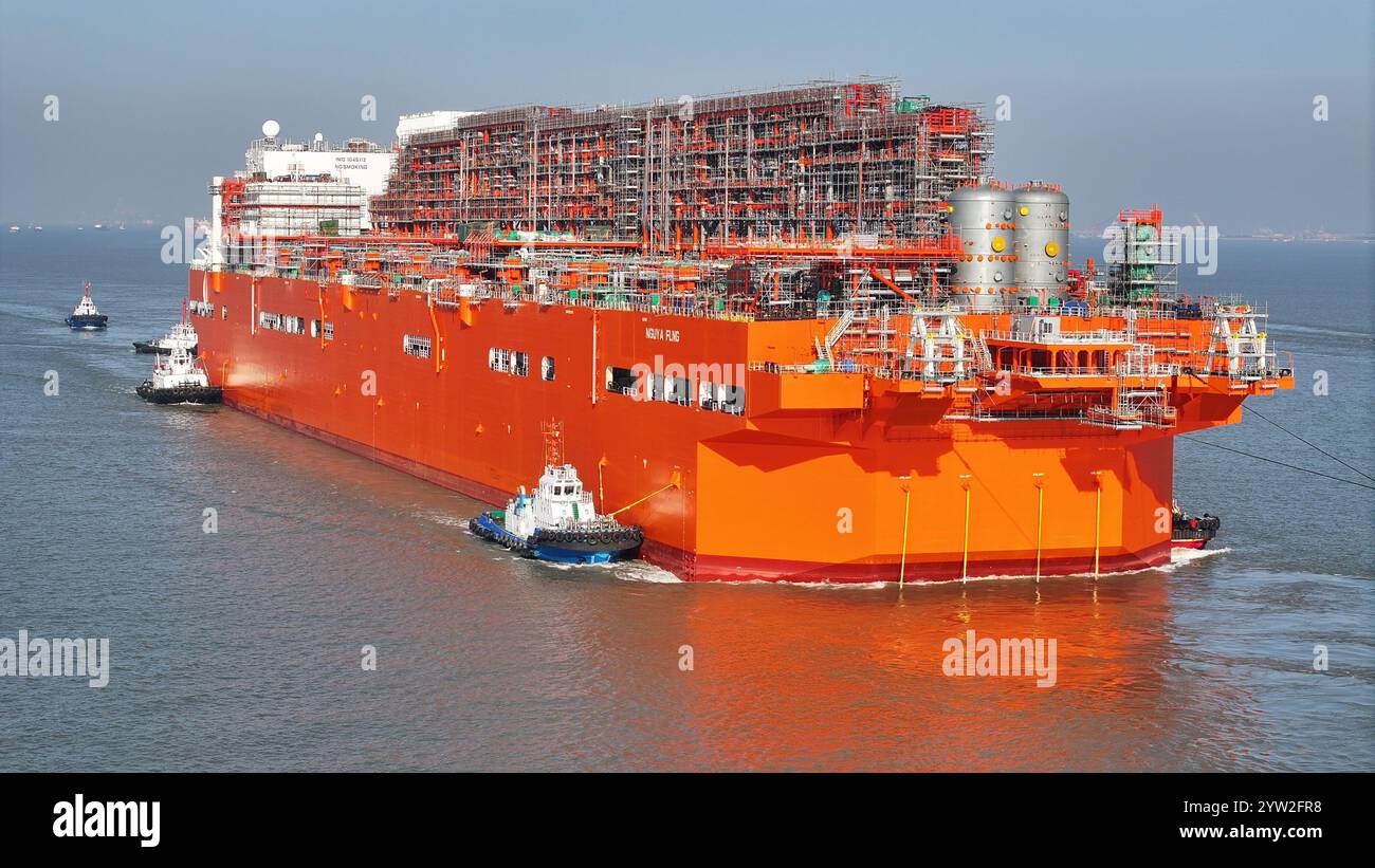 SUZHOU, CHINA - DECEMBER 9, 2024 - The NGUYA FLNG ship, China's first ...