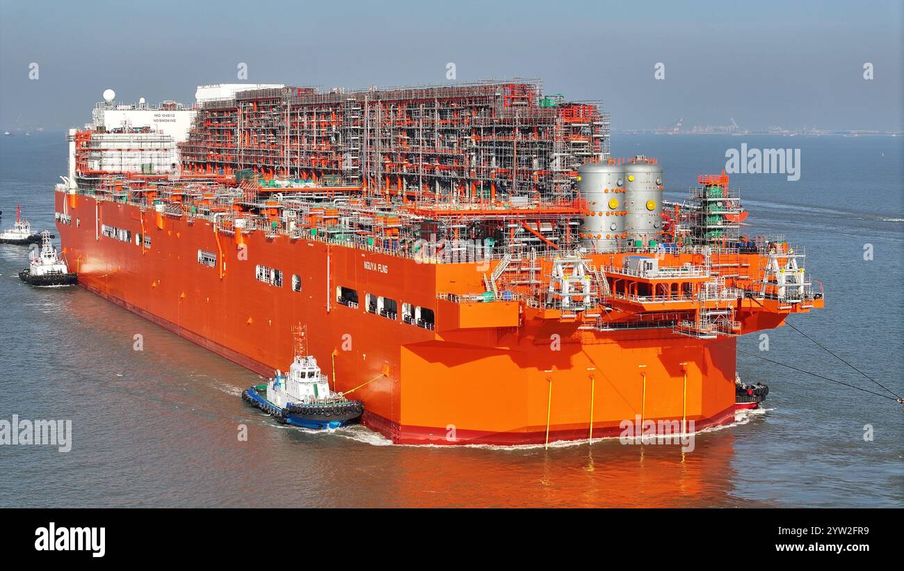SUZHOU, CHINA - DECEMBER 9, 2024 - The NGUYA FLNG ship, China's first ...