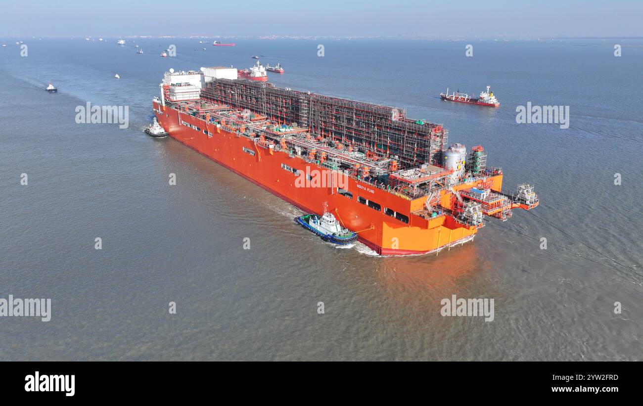 SUZHOU, CHINA - DECEMBER 9, 2024 - The NGUYA FLNG ship, China's first ...