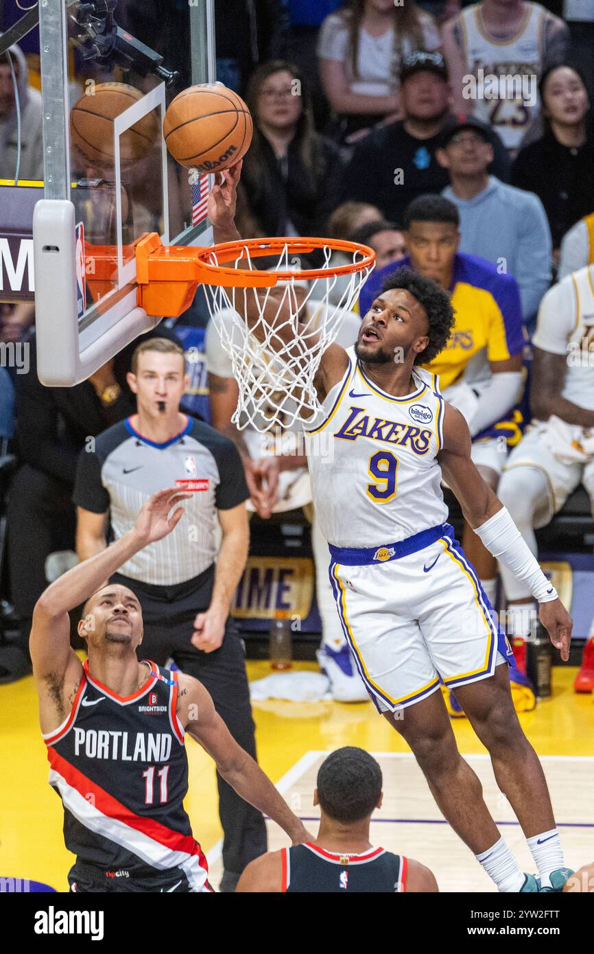 Los Angeles, United States. 08th Dec, 2024. Los Angeles Lakers' Bronny ...